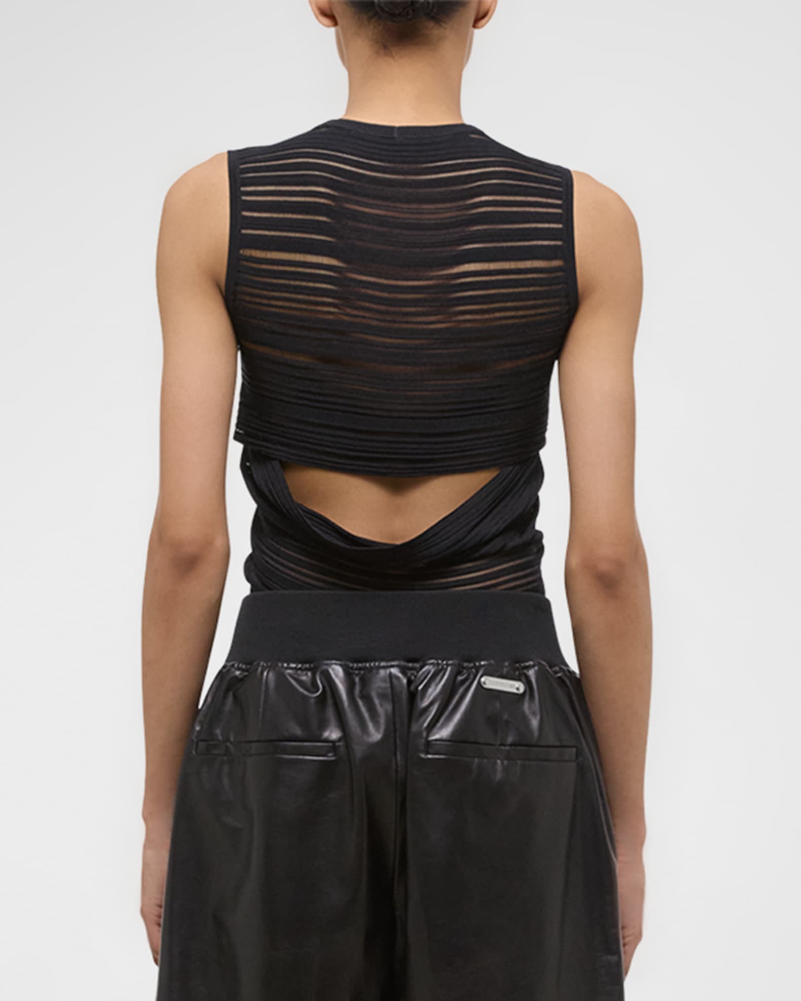 Helmut Lang Sleeveless Open-Back Top | Neiman Marcus