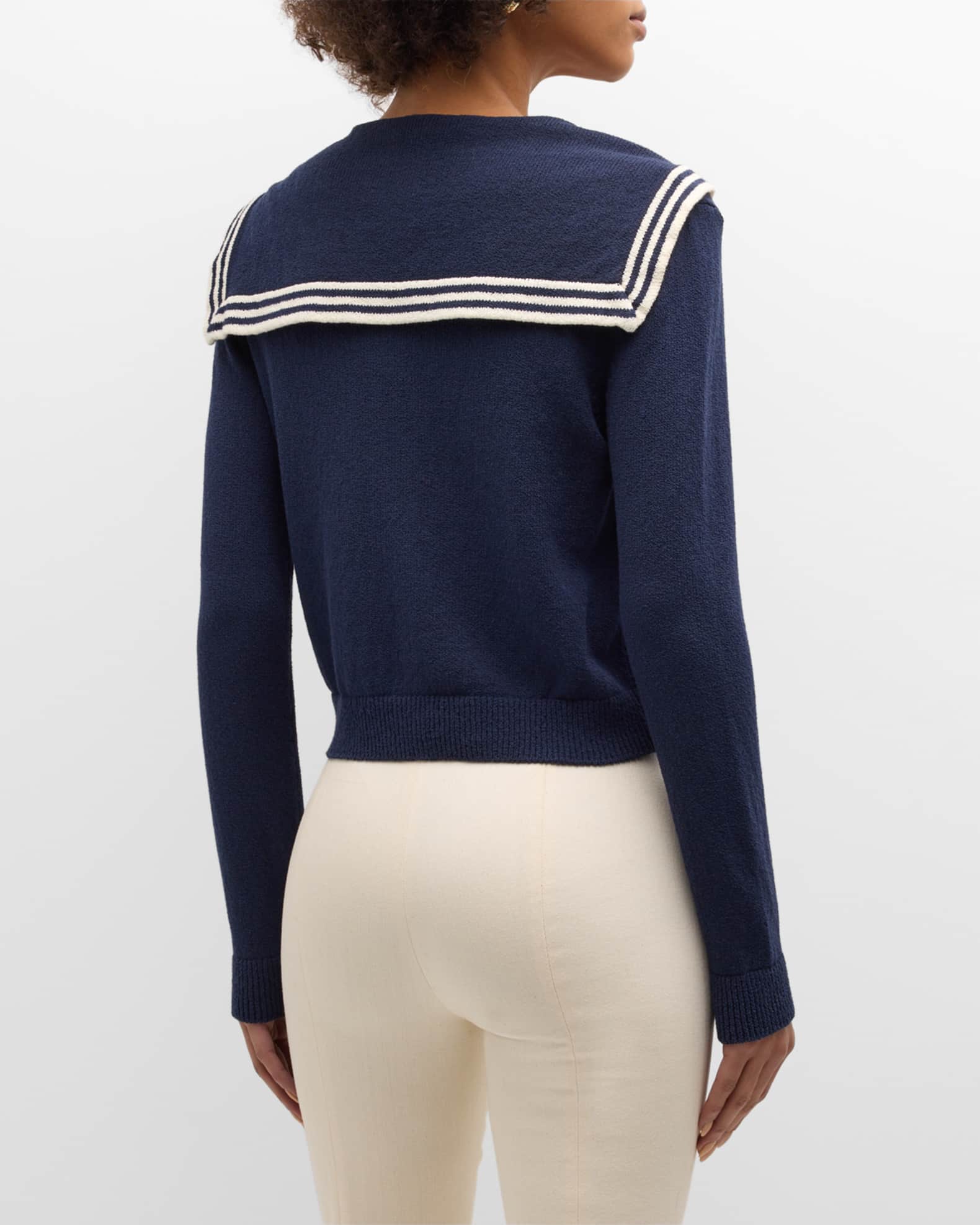 FRAME Knit Sailor Cardigan | Neiman Marcus