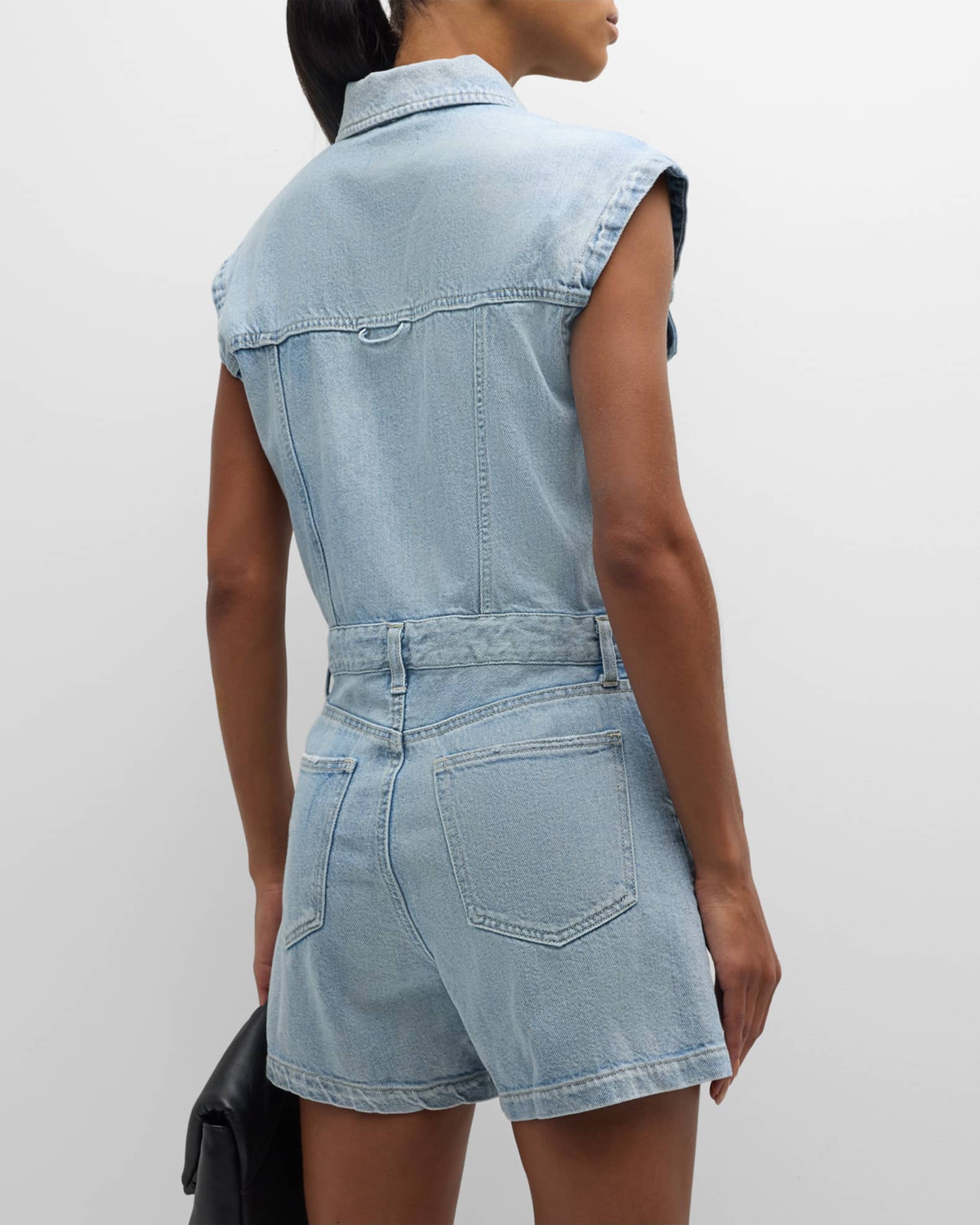 PISTOLA Lennox Denim Romper | Neiman Marcus