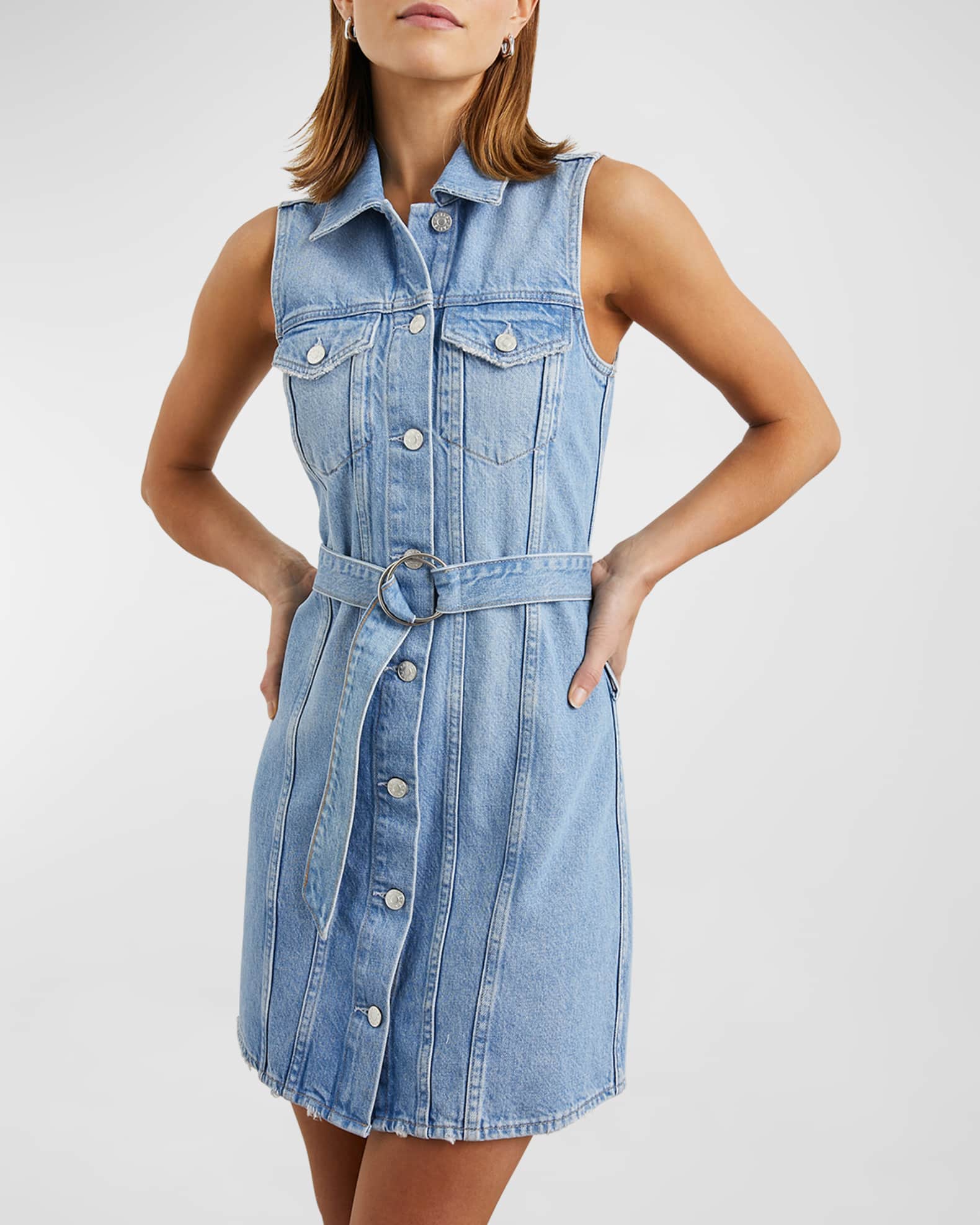 Rails Wilshire Denim Mini Dress | Neiman Marcus