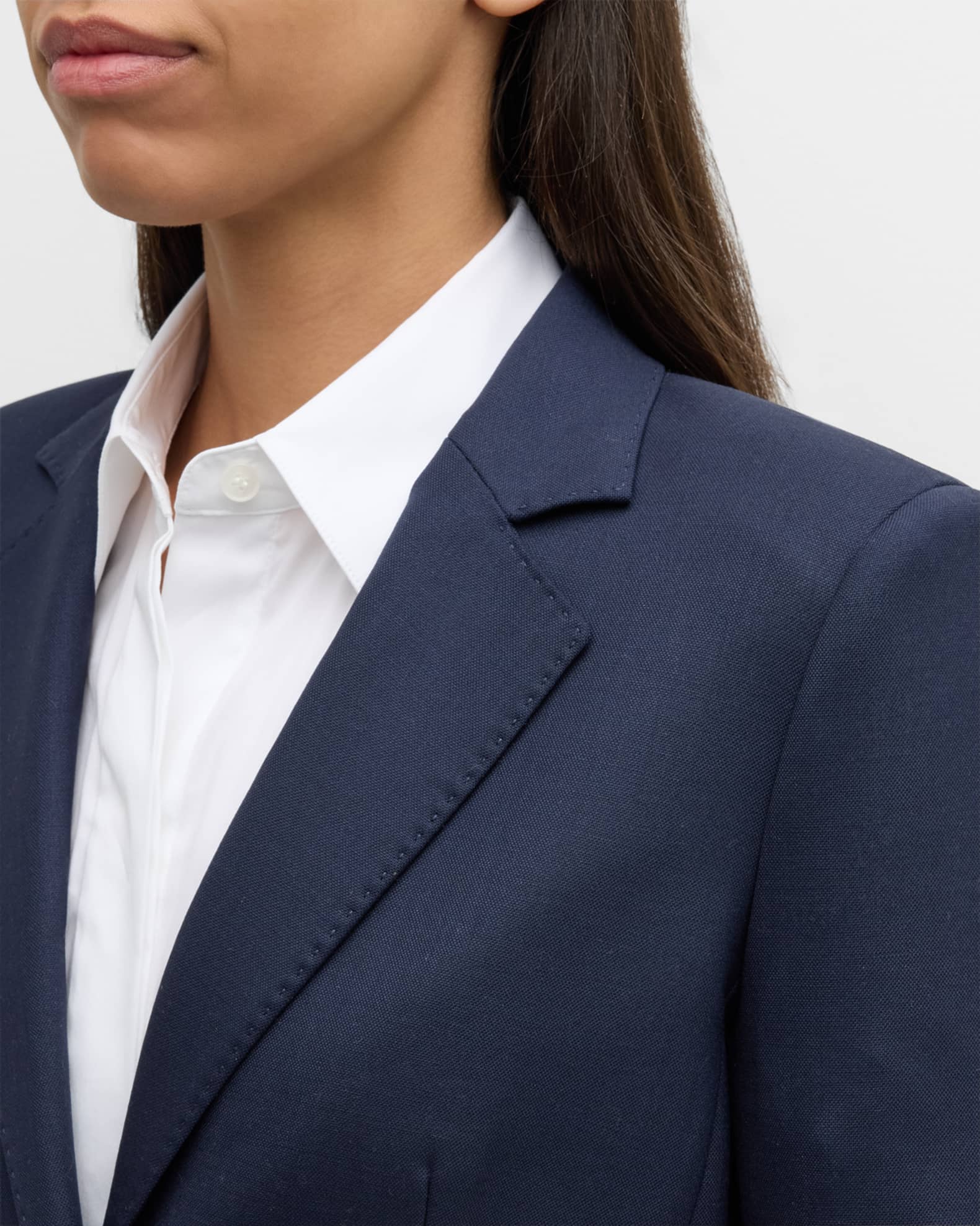 Pick Stitch Stretch Wool Blazer | Neiman Marcus