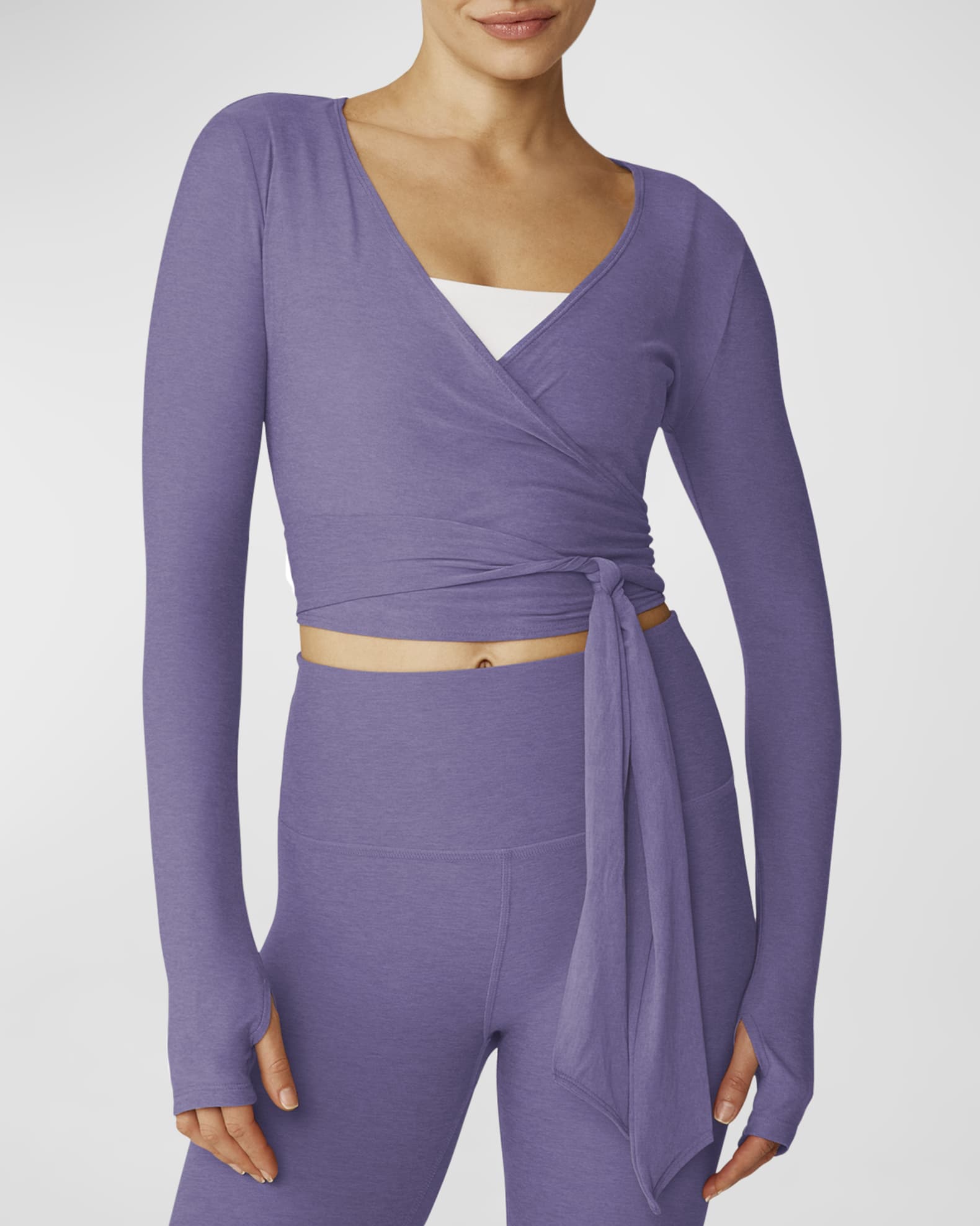 Beyond Yoga Featherweight Waist No Time Wrap Top | Neiman Marcus
