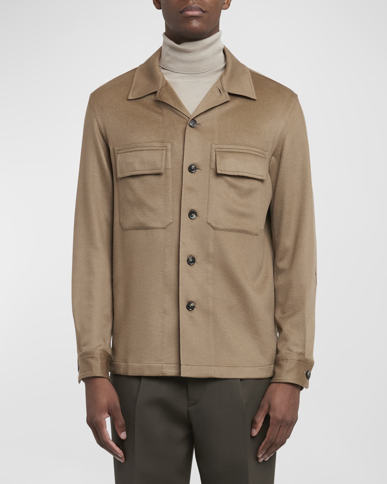 ZEGNA Men's Oasi Cashmere Overshirt | Neiman Marcus