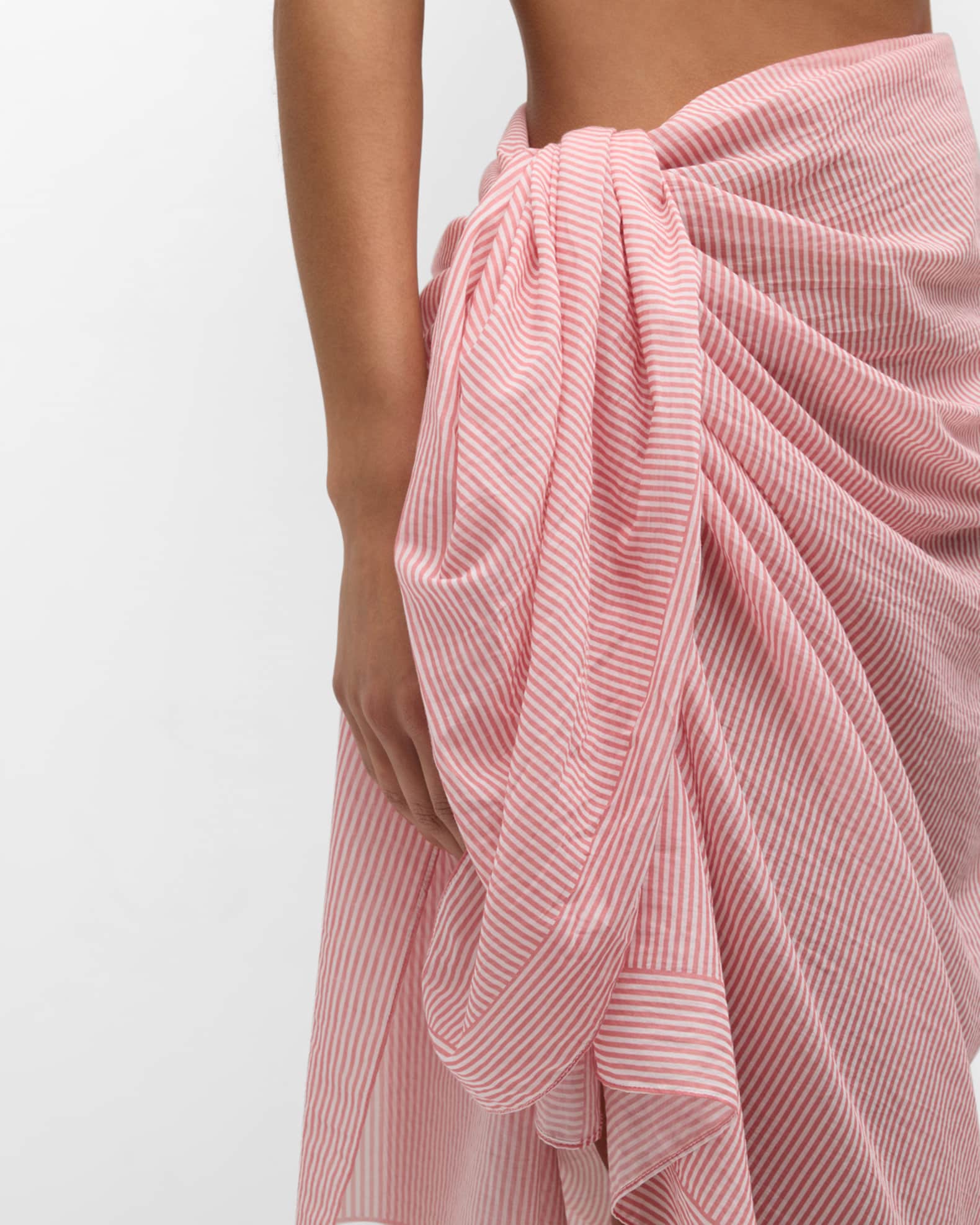 Onia Striped Chiffon Pareo Coverup | Neiman Marcus