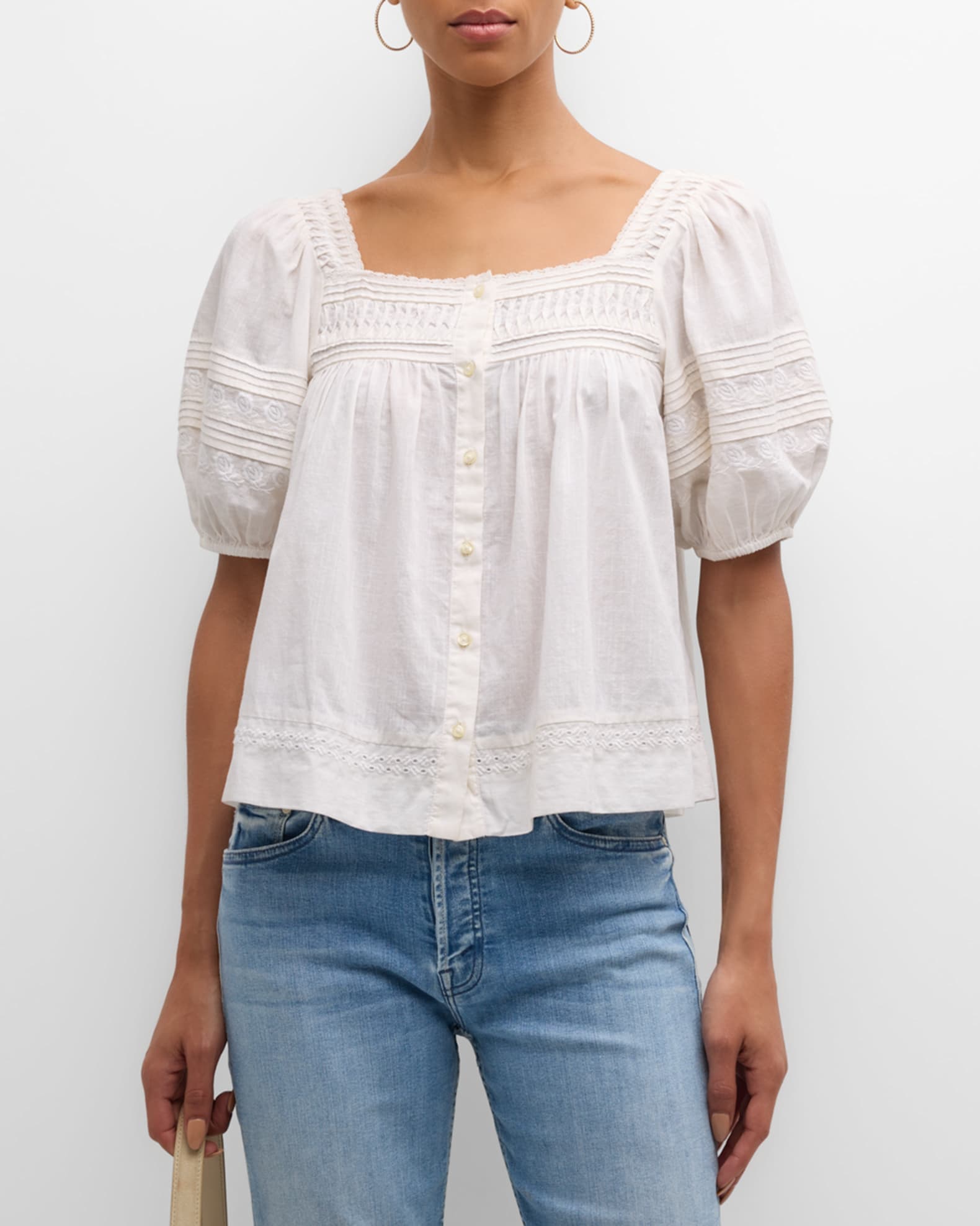 The Great The Keepsake Rose Embroidered Top | Neiman Marcus