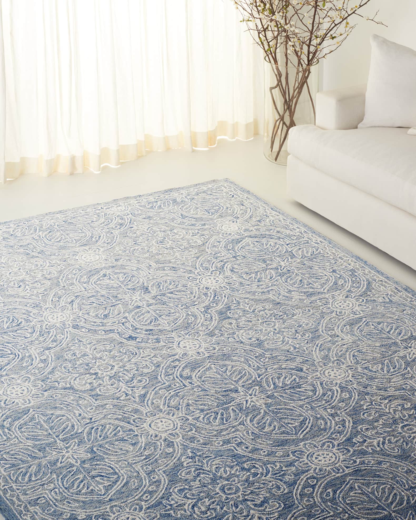 Etienne Hand-Tufted Blue Rugs | Neiman Marcus