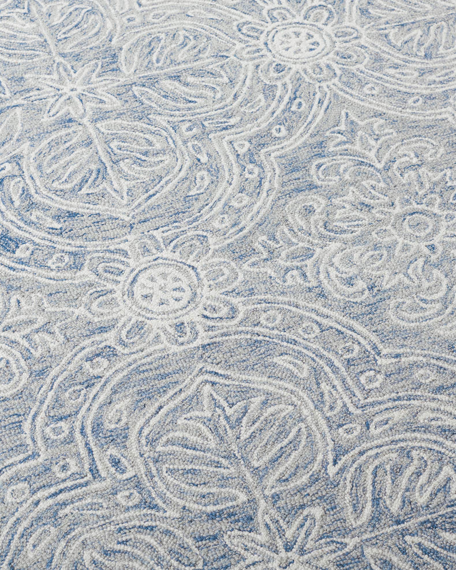 Etienne Hand-Tufted Blue Rugs | Neiman Marcus
