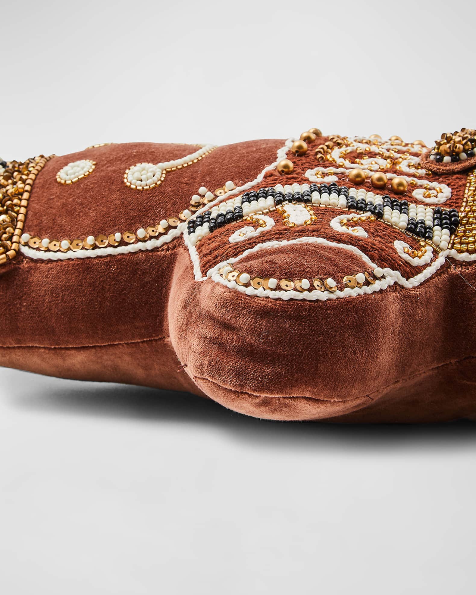 MacKenzie-Childs Gingerbread Girl Shaped Throw Pillow | Neiman Marcus