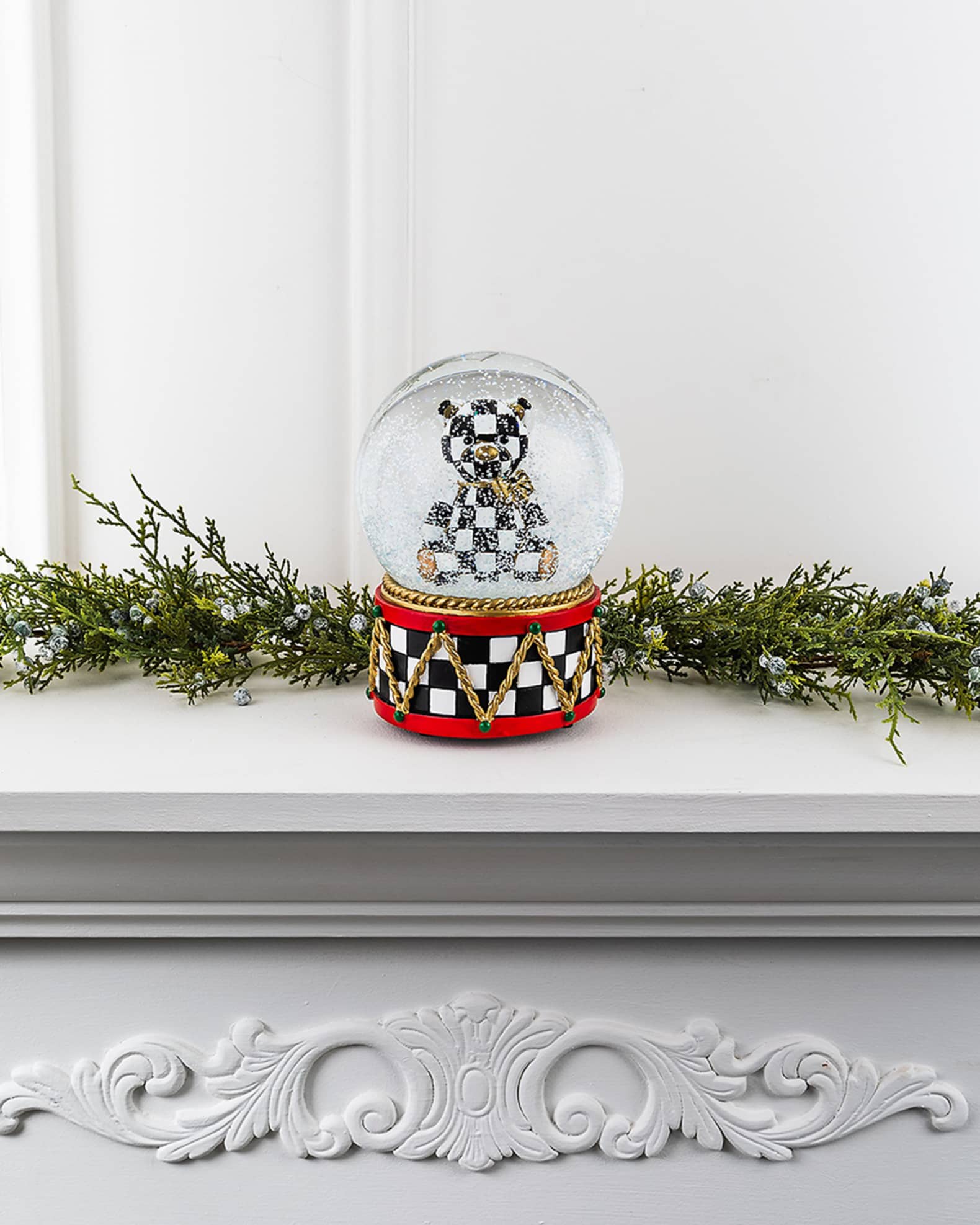MacKenzie-Childs Courtly Bear Snow Globe | Neiman Marcus