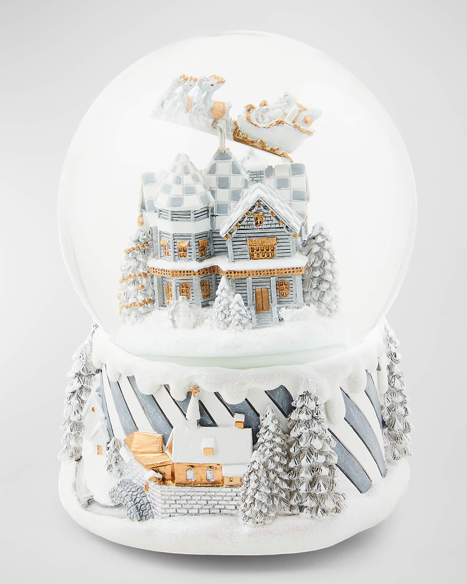 MacKenzie-Childs Sterling Village Holiday Snow Globe | Neiman Marcus