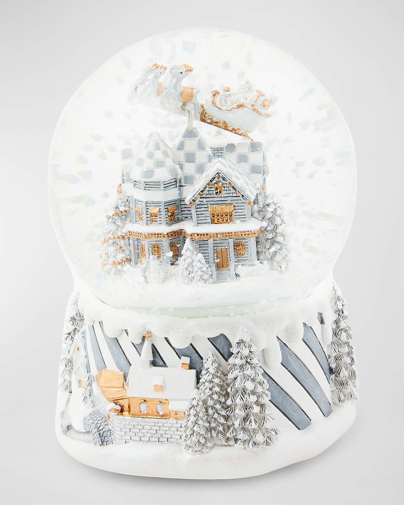 MacKenzie-Childs Sterling Village Holiday Snow Globe | Neiman Marcus