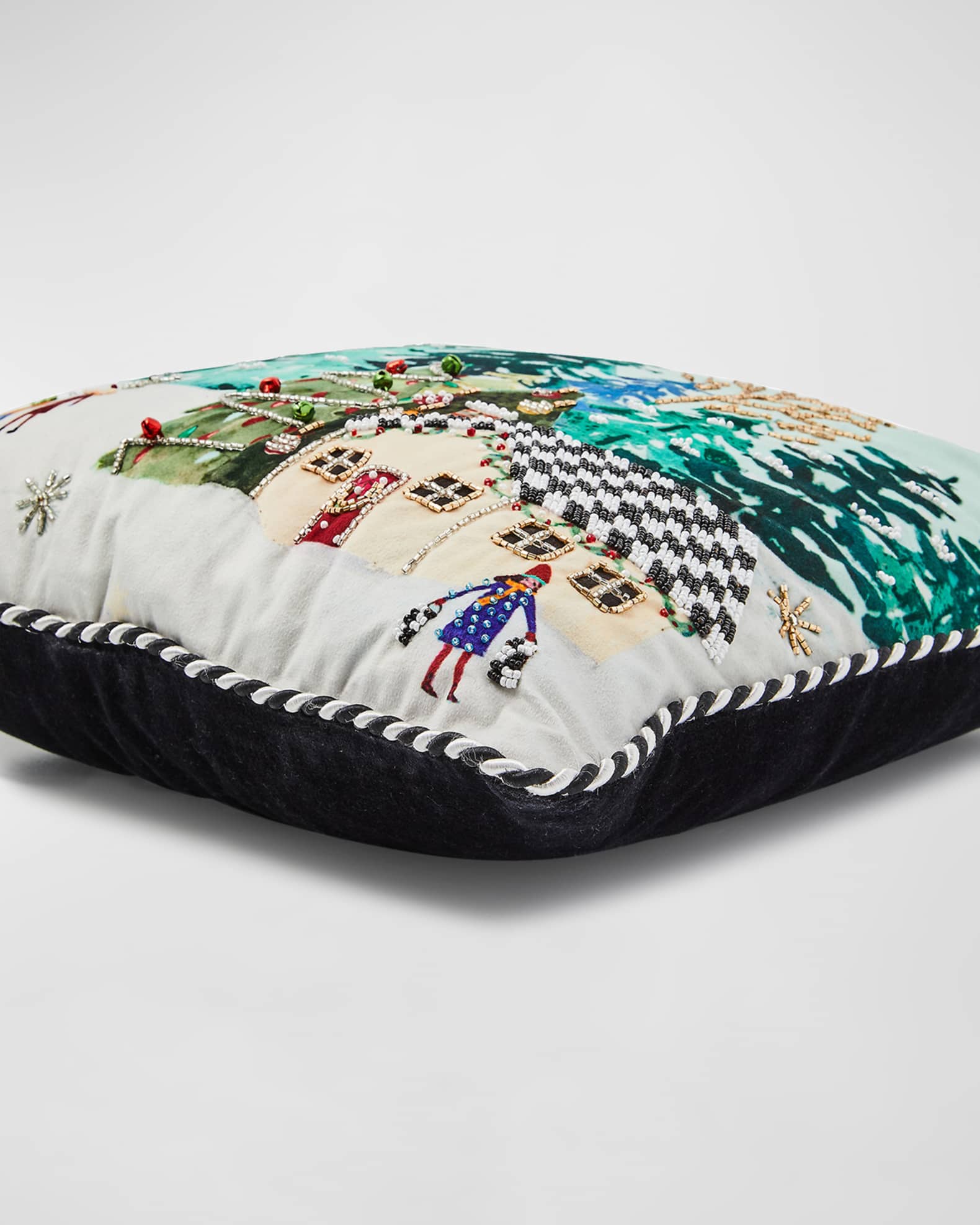 MacKenzie-Childs Holiday Scene Throw Pillow | Neiman Marcus
