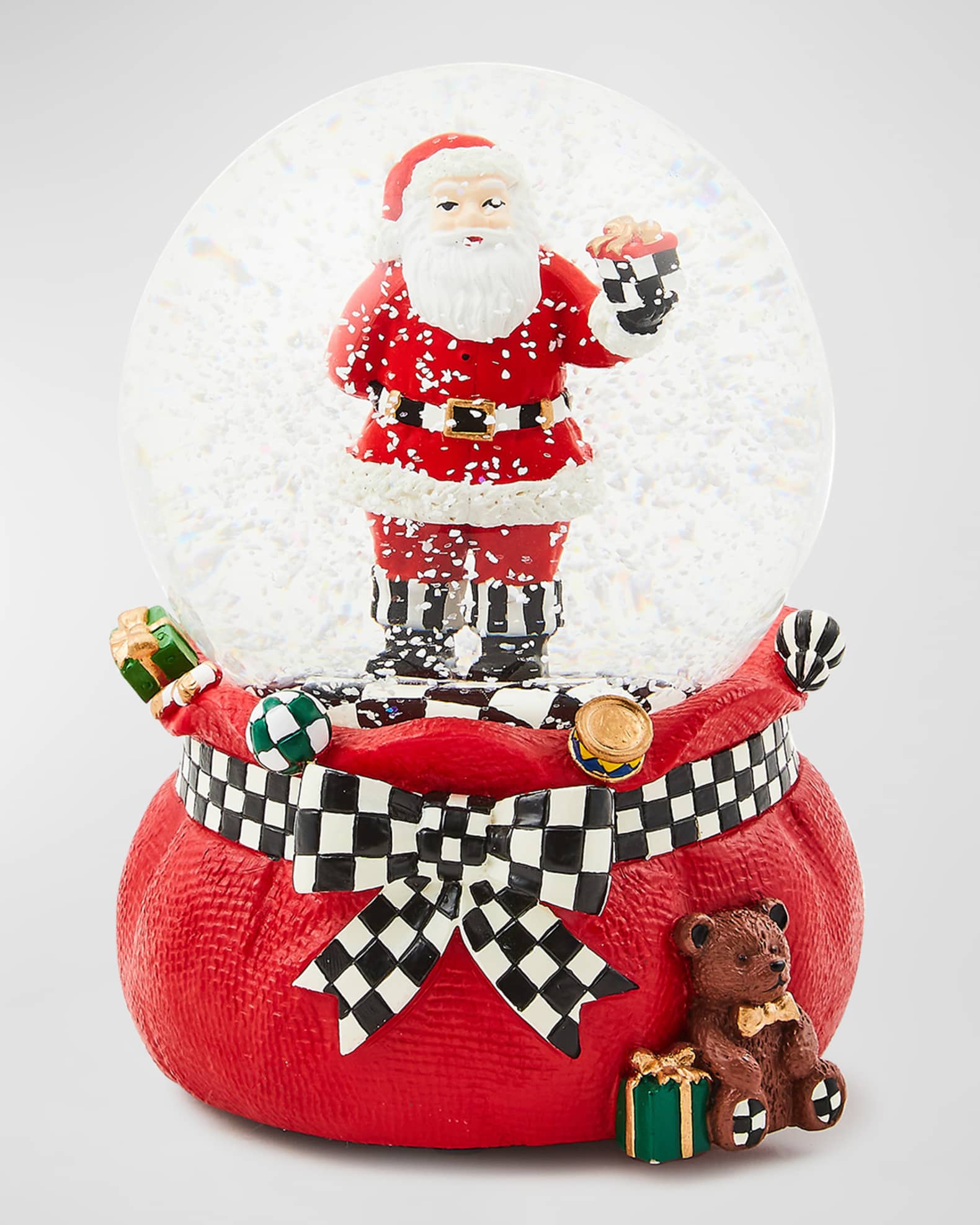 MacKenzie-Childs Gift Giving Santa Christmas Snow Globe | Neiman Marcus