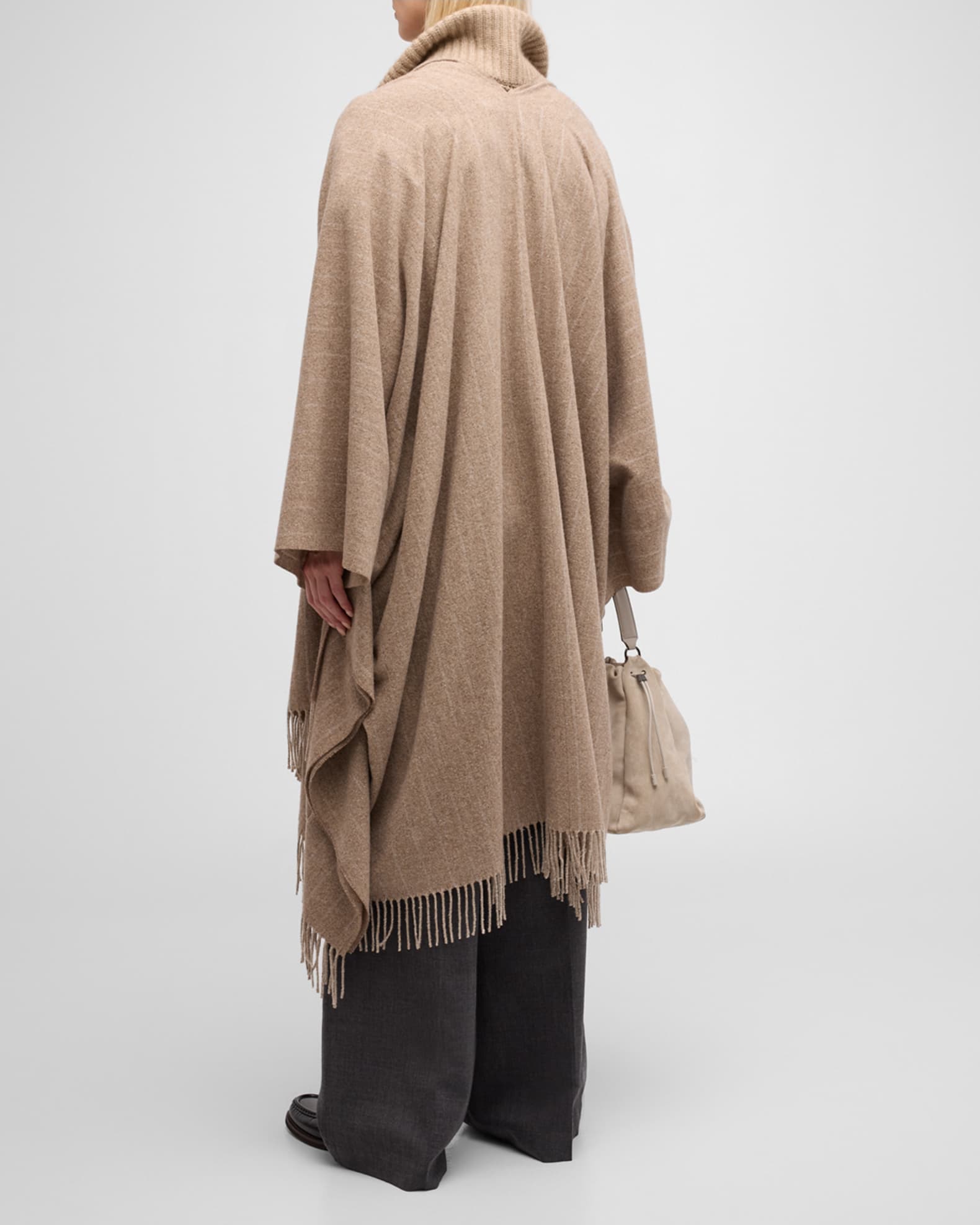 Brunello Cucinelli Wool Flannel Wide-Leg Pants with Pleated Detail ...