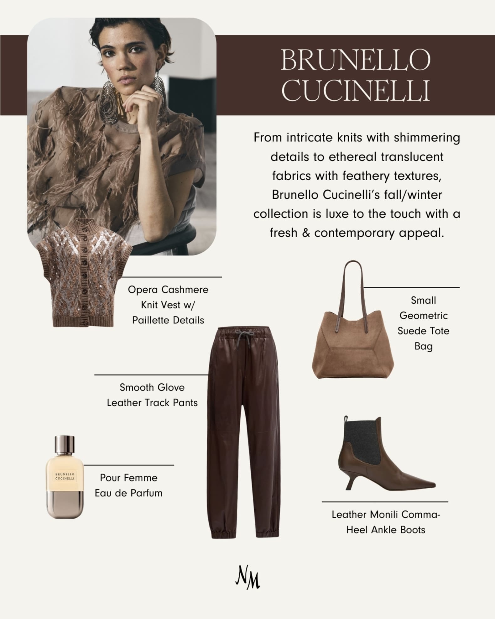 Brunello Cucinelli Opera Cashmere Knit Vest with Paillette Details ...