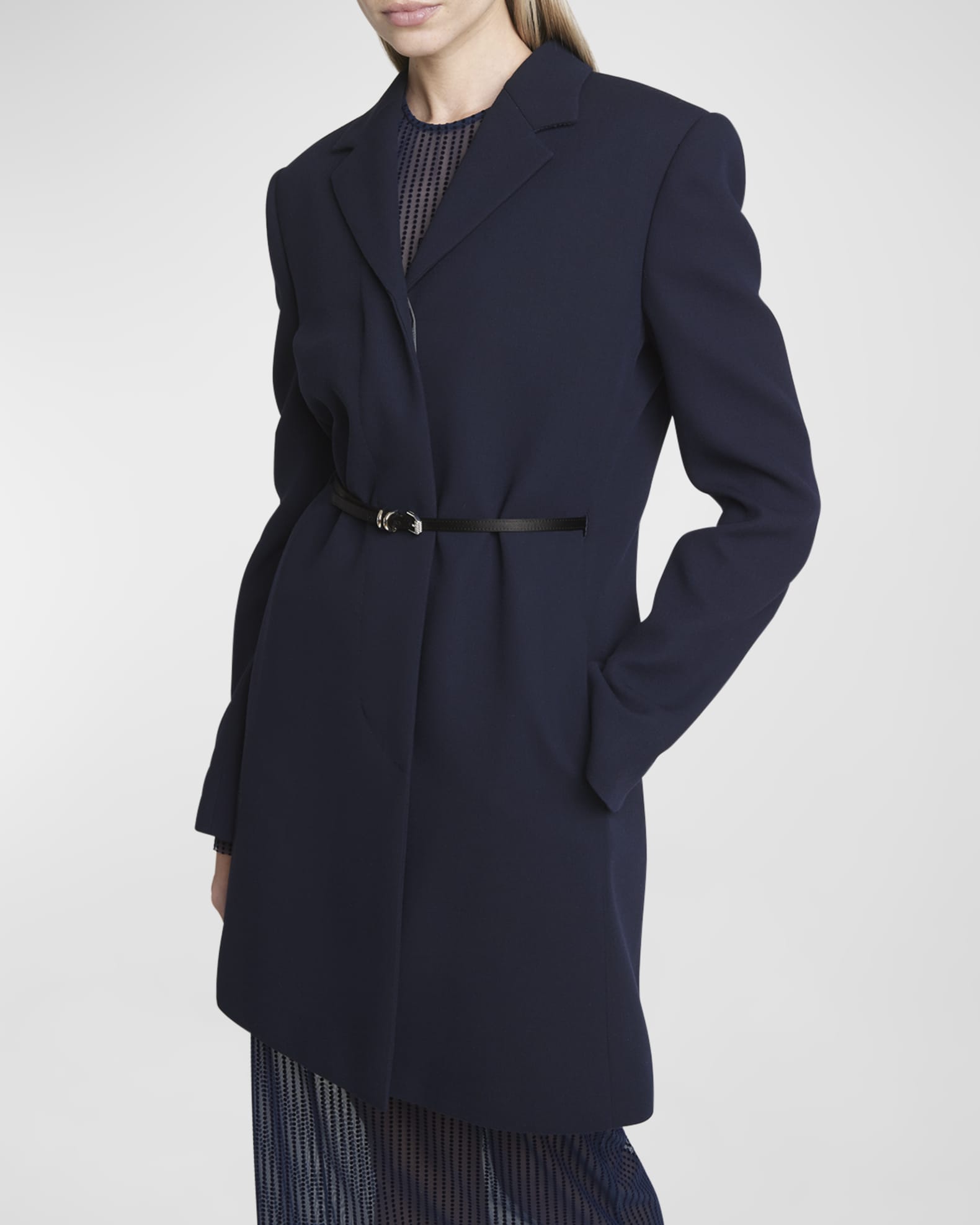 Givenchy Belted Virgin Wool Coat | Neiman Marcus