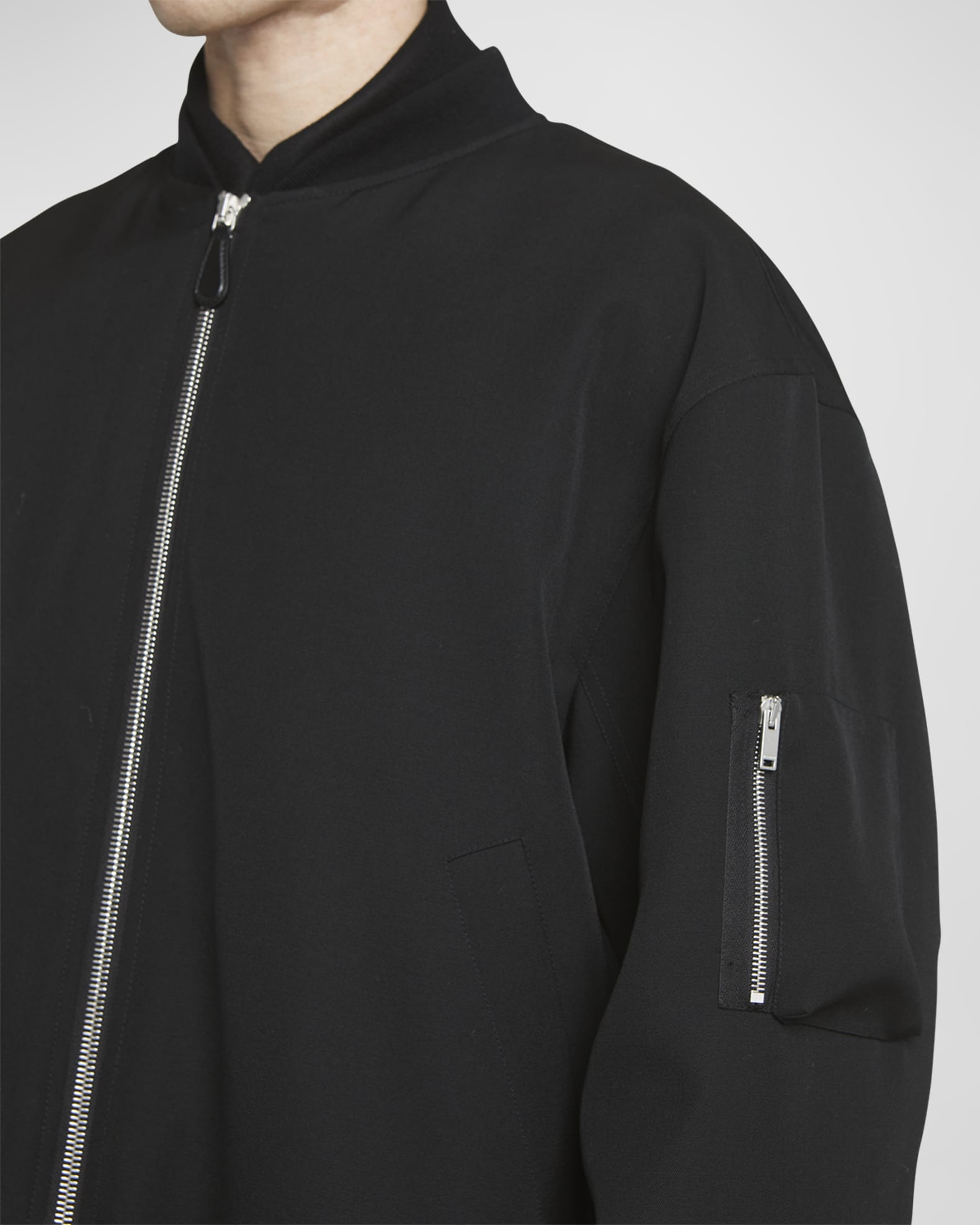 Jil Sander Men's Wool Bomber Jacket | Neiman Marcus