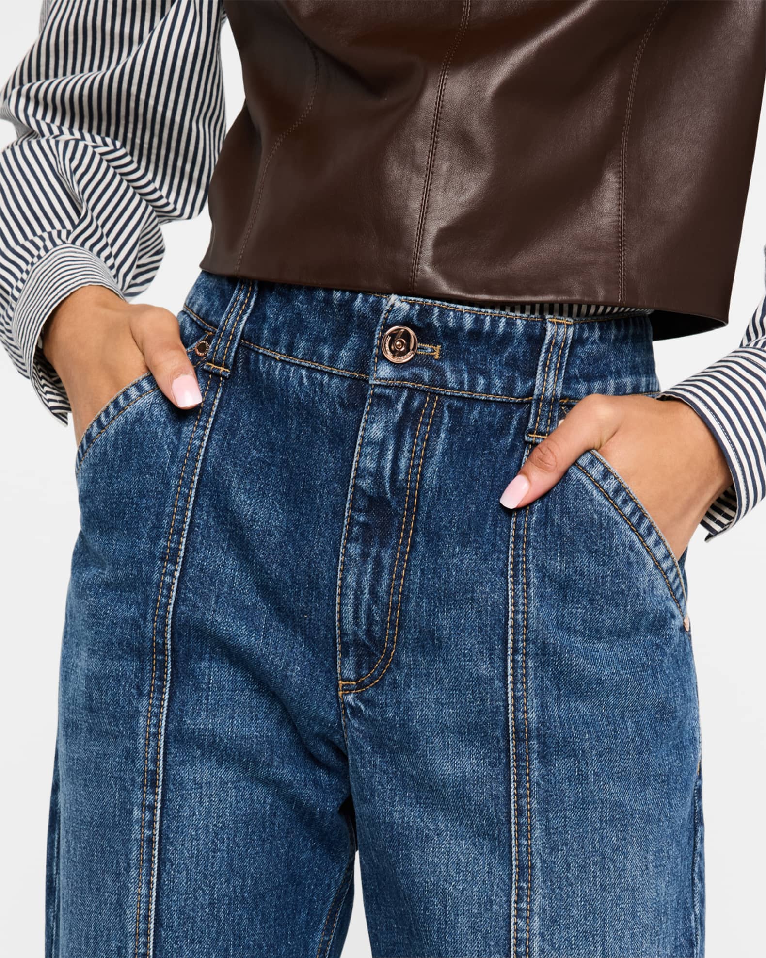 Brunello Cucinelli Retro Vintage Straight-Leg Jeans | Neiman Brunello Cucinelli Retro Vintage Straight-Leg Jeans | Neiman