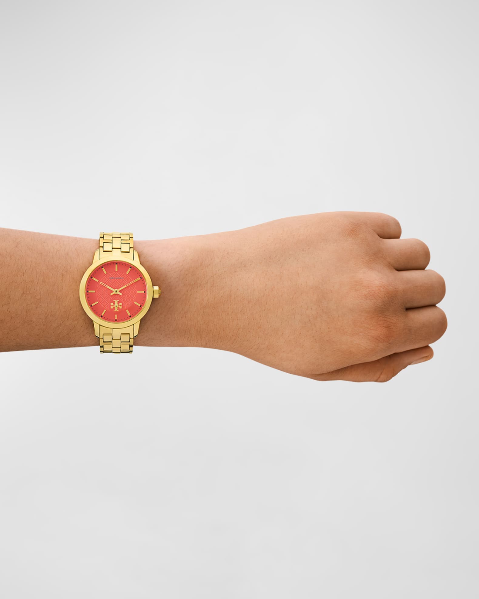 Tory Burch The Tory Gold Tone Stainless Steel Watch | Neiman Marcus