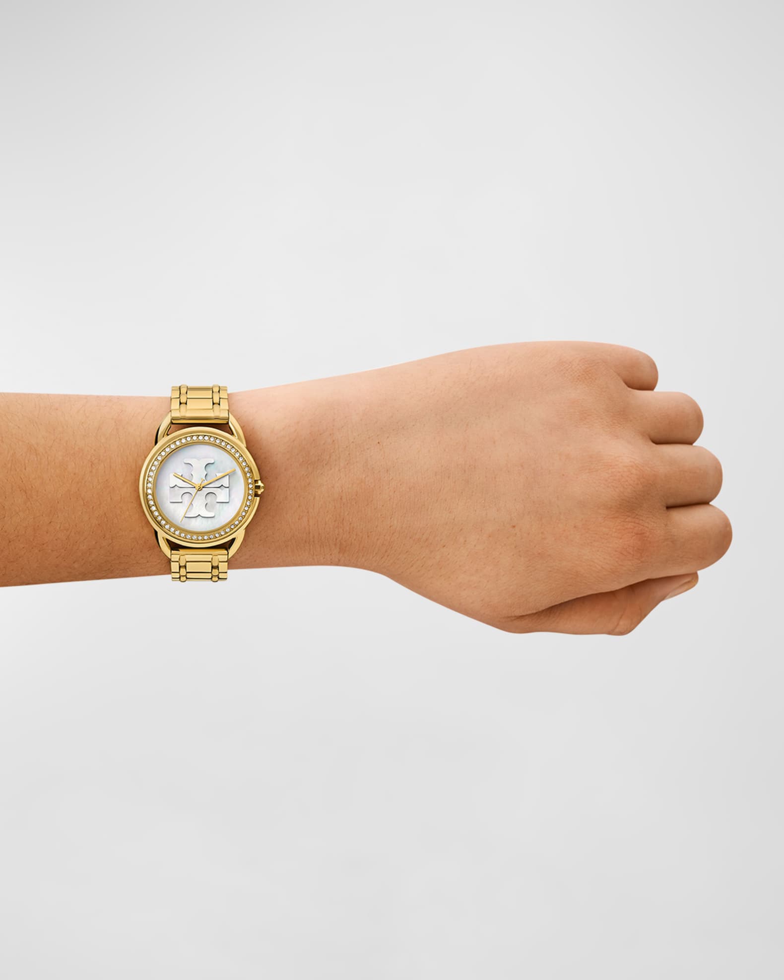 Tory Burch The Miller Gold-Tone Mother-of-Pearl Watch | Neiman Marcus