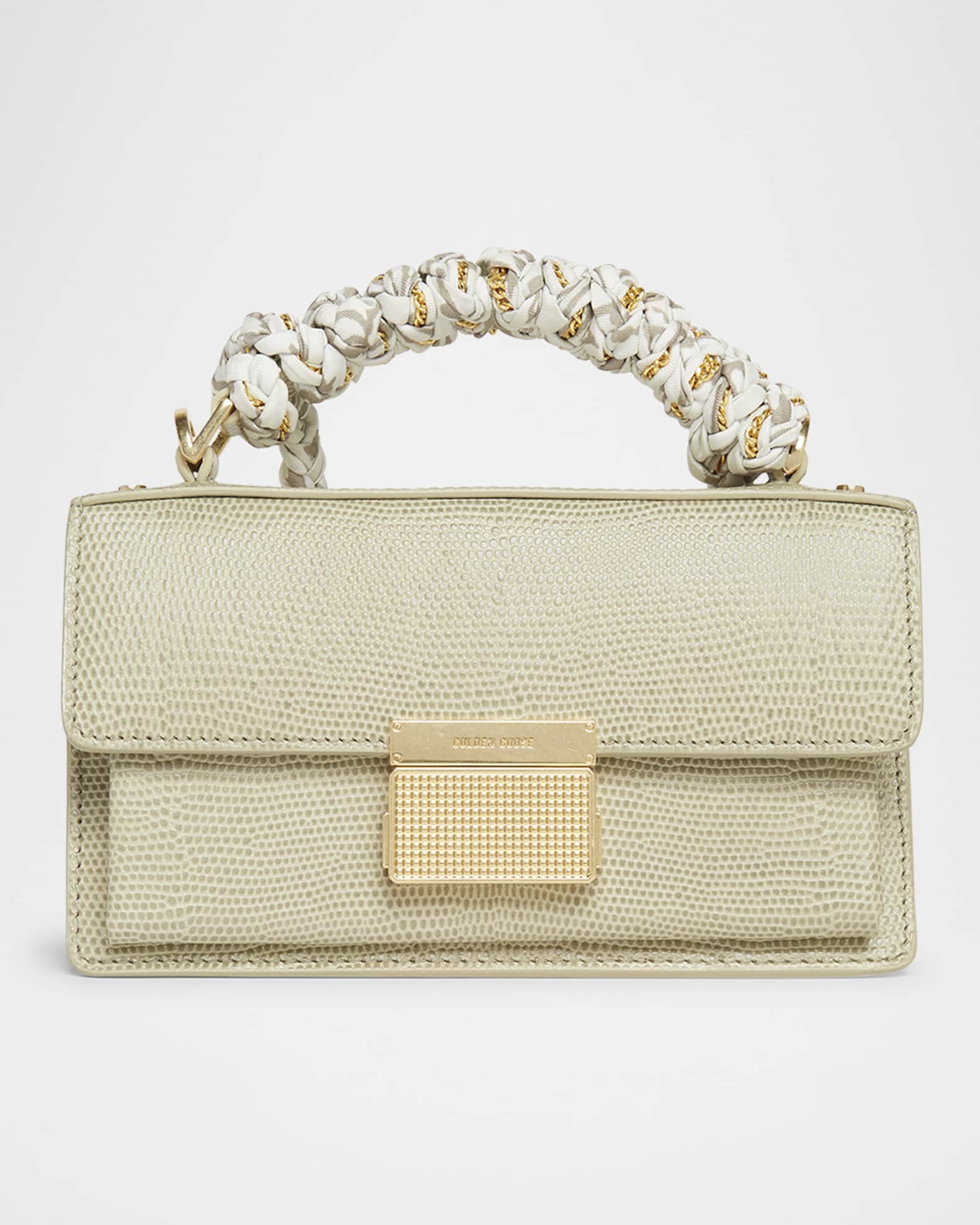 Golden Goose Woven Chain & Fabric Bag Charm Strap | Neiman Marcus