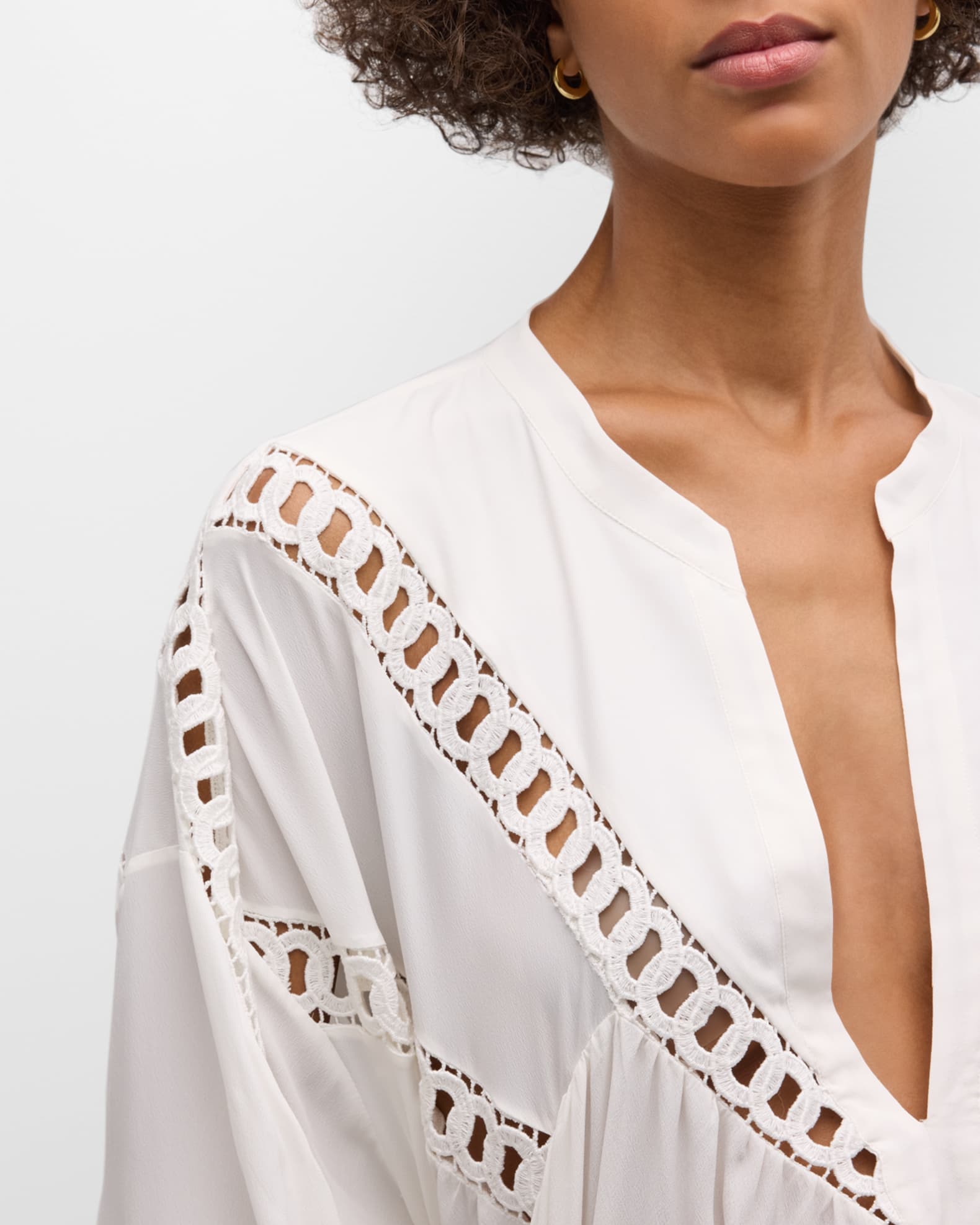 Iro Brent Embroidered Long-Sleeve Top | Neiman Marcus