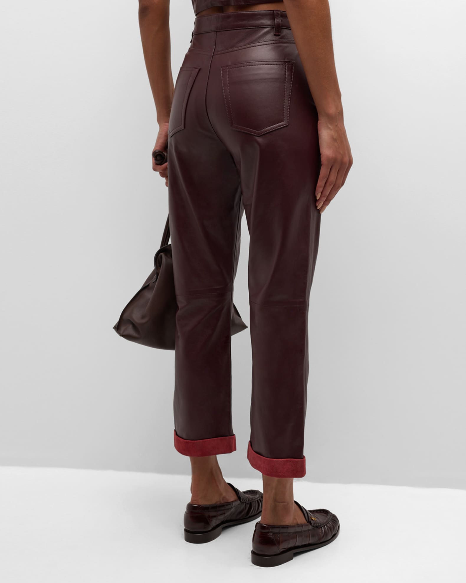 Iro Koiko Cropped Leather Pants | Neiman Marcus