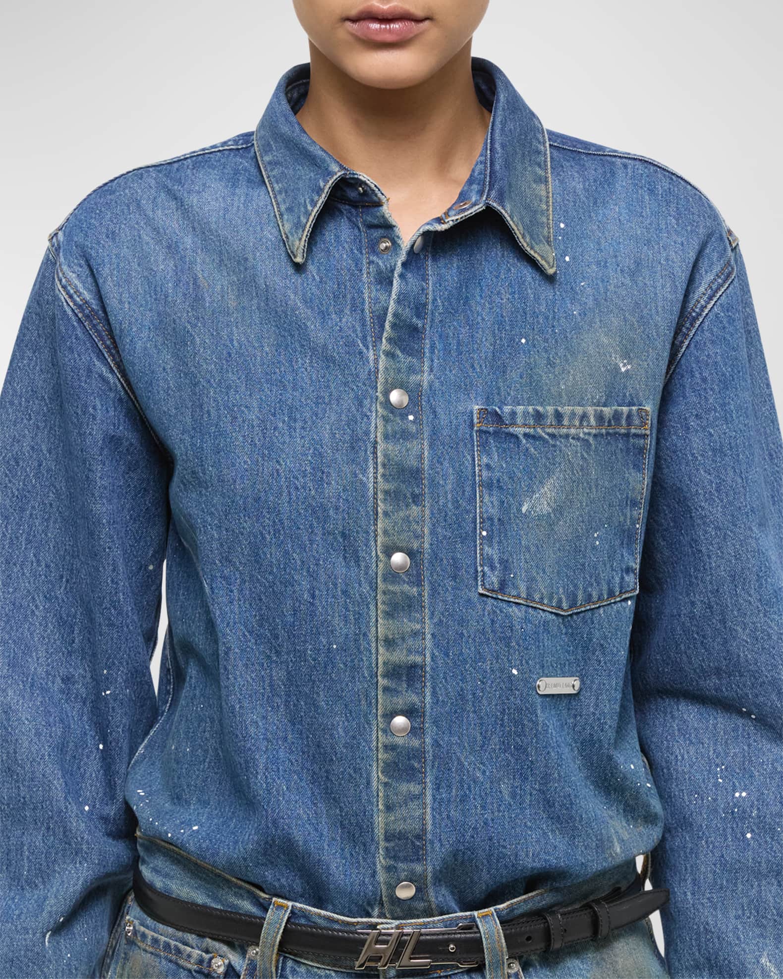 Helmut Lang Denim Shirt Jacket | Neiman Marcus