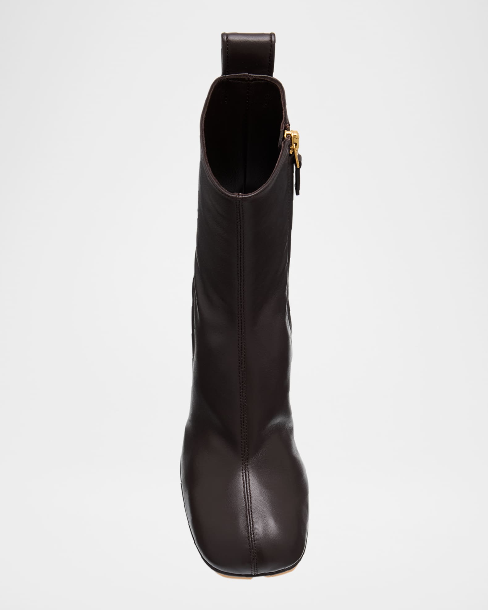 Bottega Veneta Lagoon Leather Block-Heel Booties | Neiman Marcus