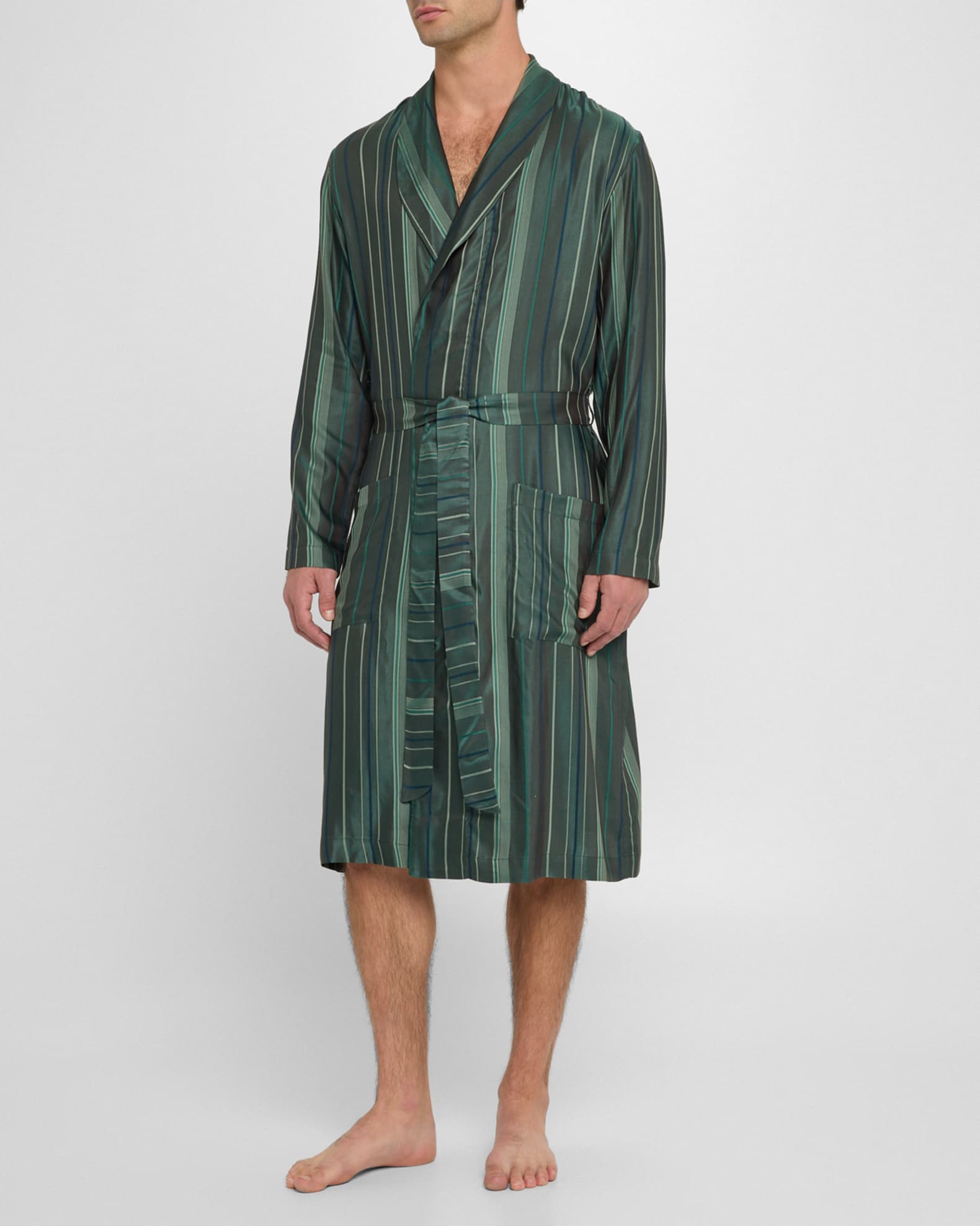 Hanro Men's Selection 140th Anniversary Silk Robe | Neiman Marcus