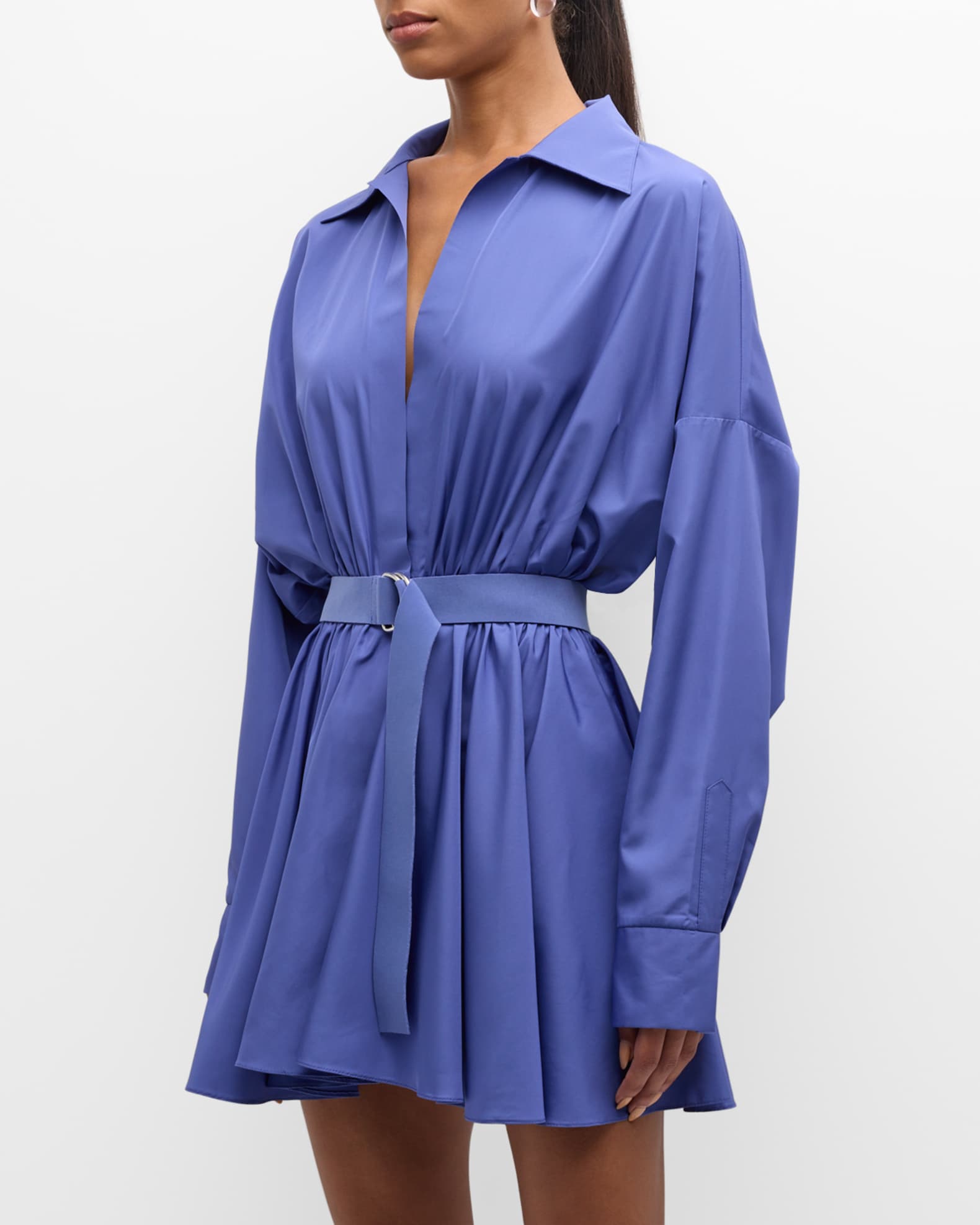 Norma Kamali Super Oversized Boyfriend Mini Shirtdress | Neiman Marcus