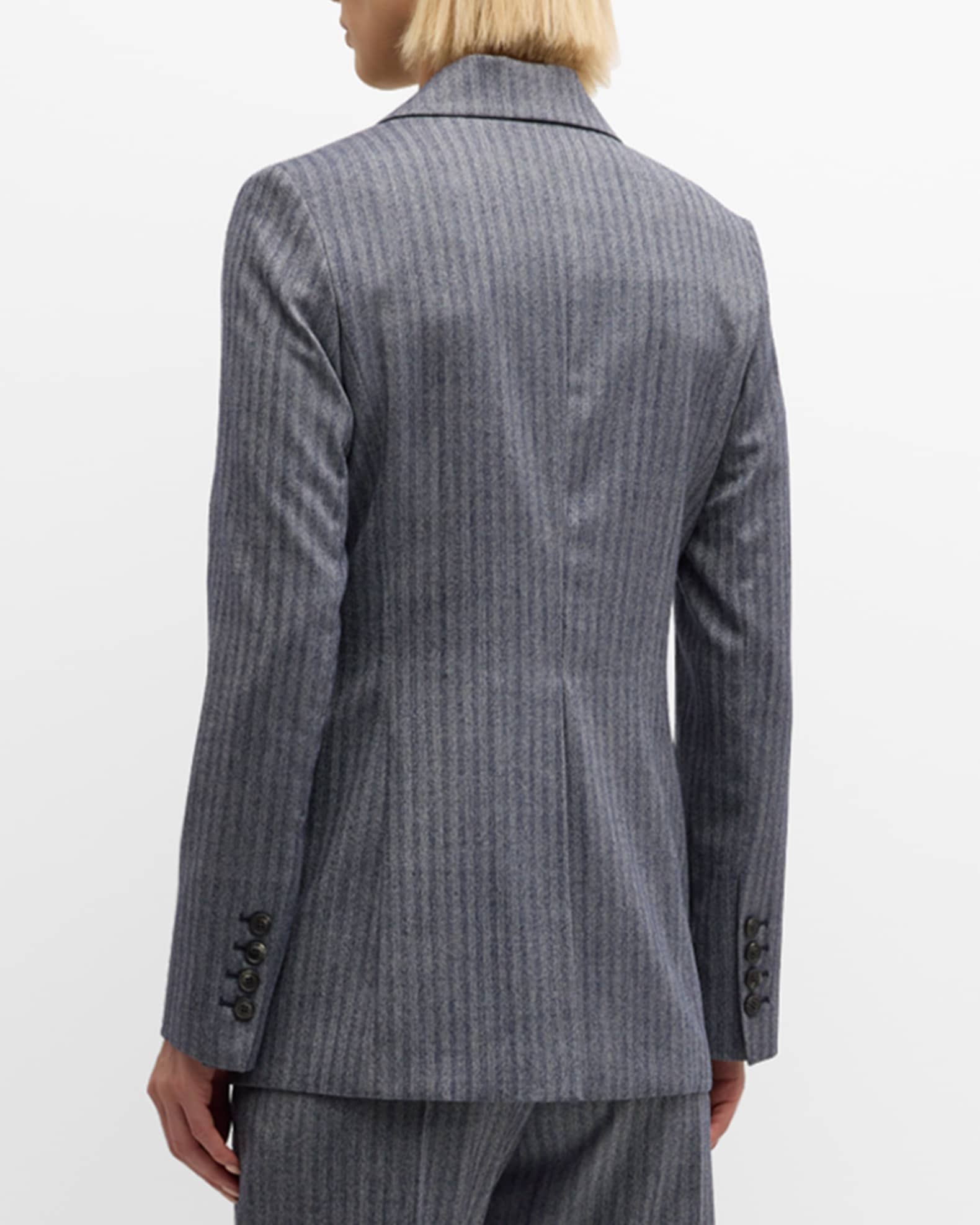 Eleventy Striped Double-Breasted Blazer | Neiman Marcus