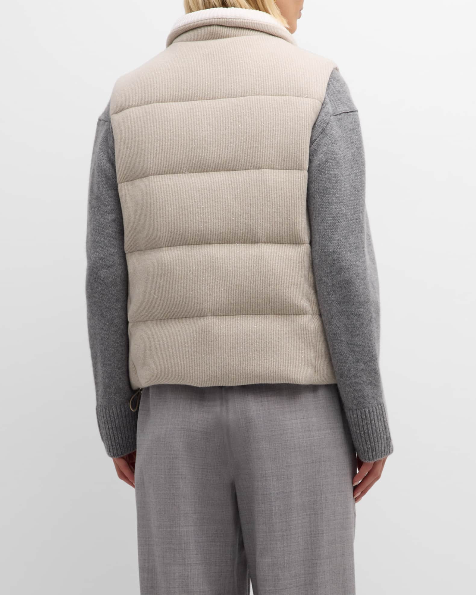 Eleventy Padded Stand-Collar Vest | Neiman Marcus