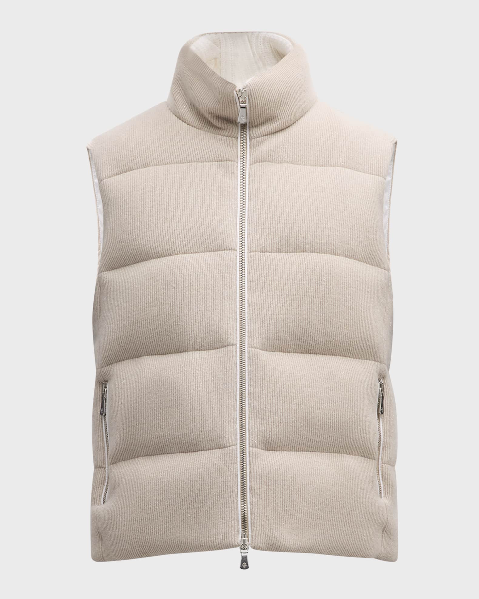 Eleventy Padded Stand-Collar Vest | Neiman Marcus