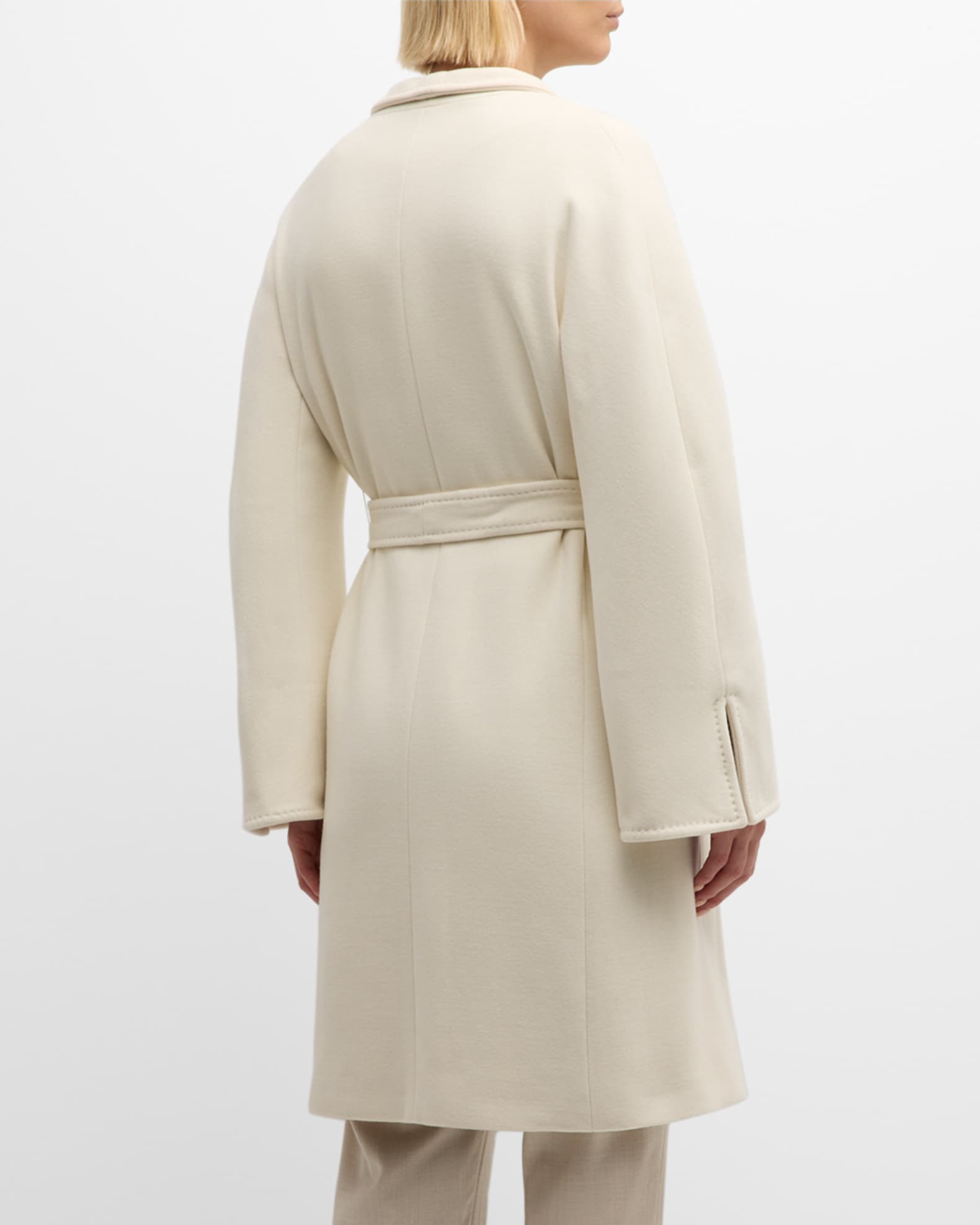 Eleventy Belted Pick Stitch Wool Coat | Neiman Marcus