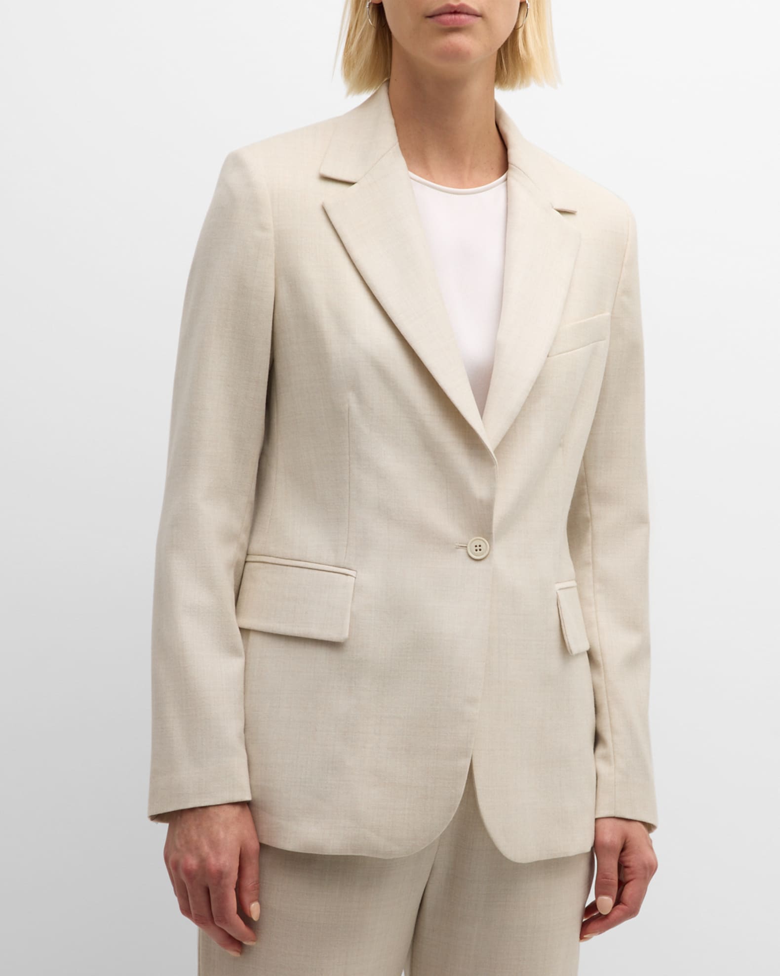Eleventy Single-Button Wool-Blend Blazer | Neiman Marcus