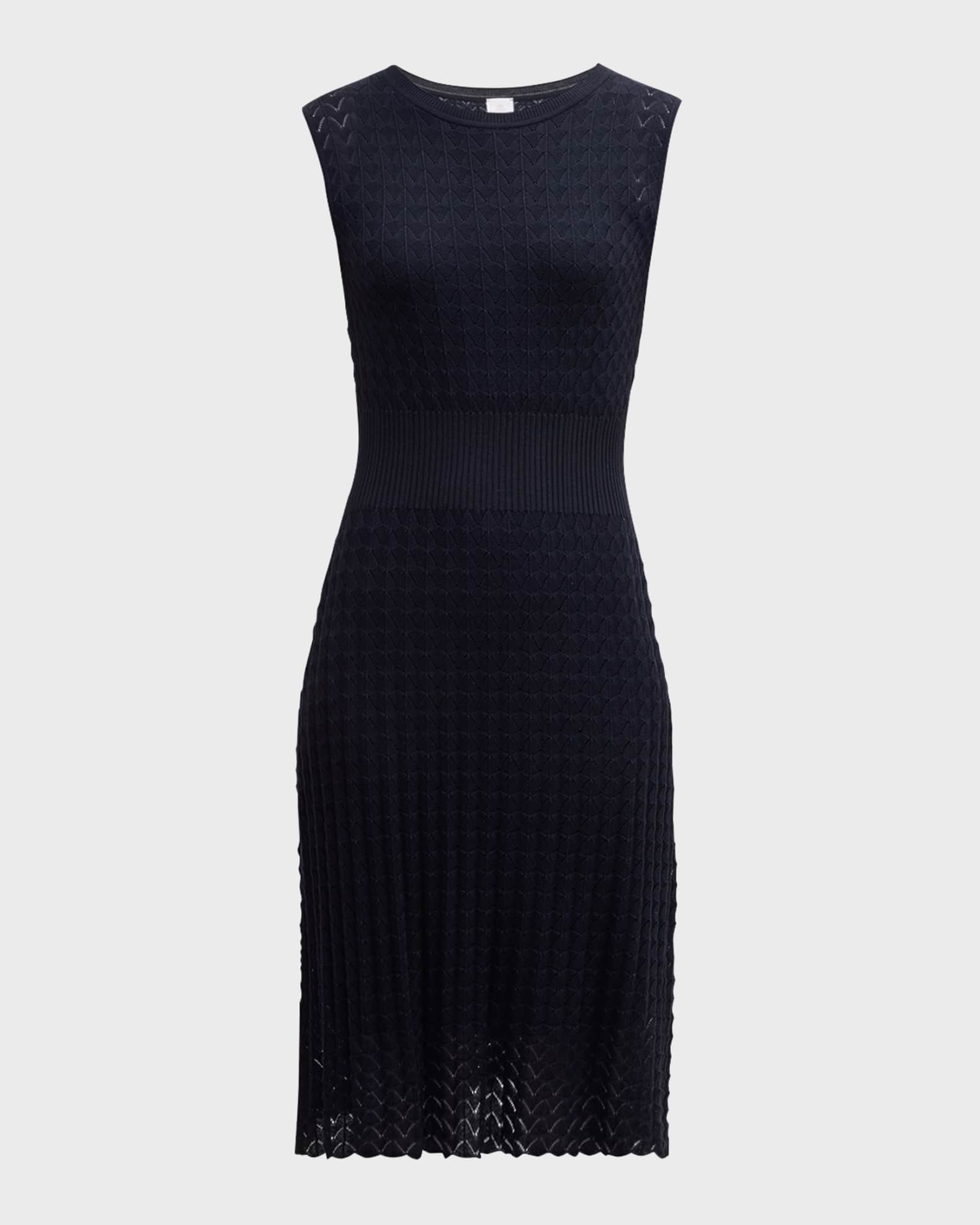 Eleventy Sleeveless Pointelle-Knit Dress | Neiman Marcus