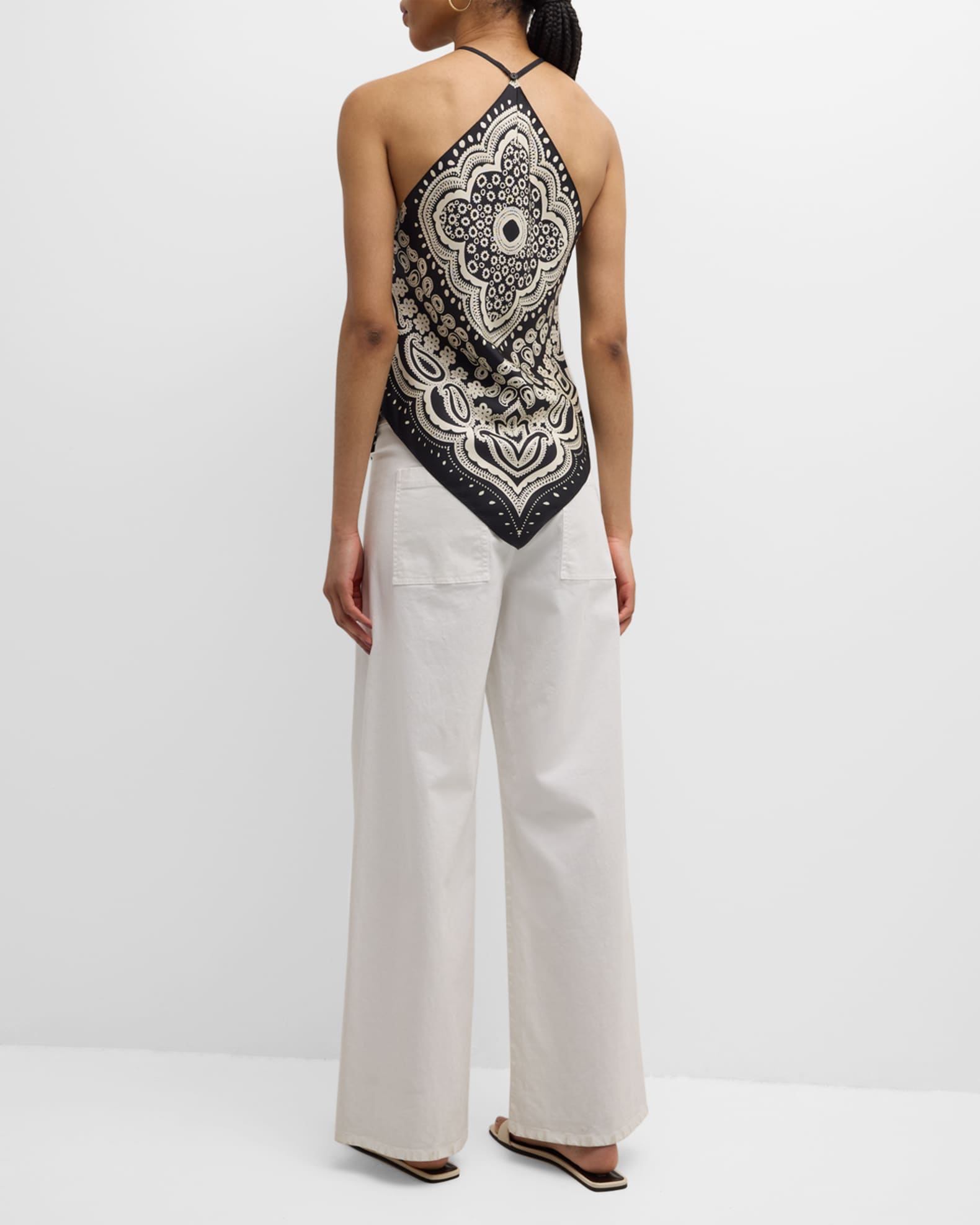 Nili Lotan Audrey Medallion Silk Halter Cami | Neiman Marcus