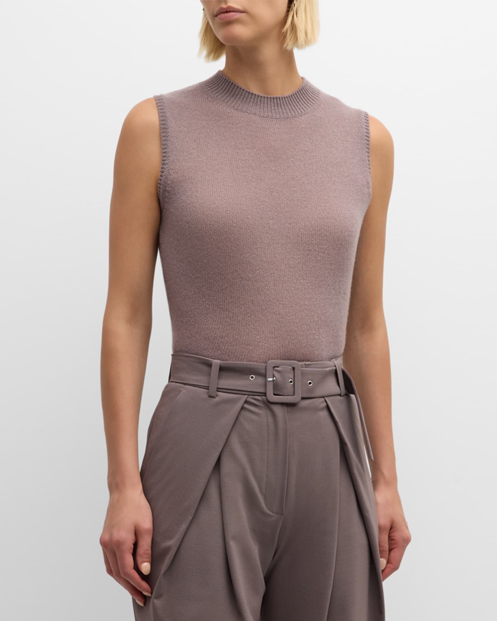 Eleventy Crewneck Cashmere Knit Tank Neiman Marcus