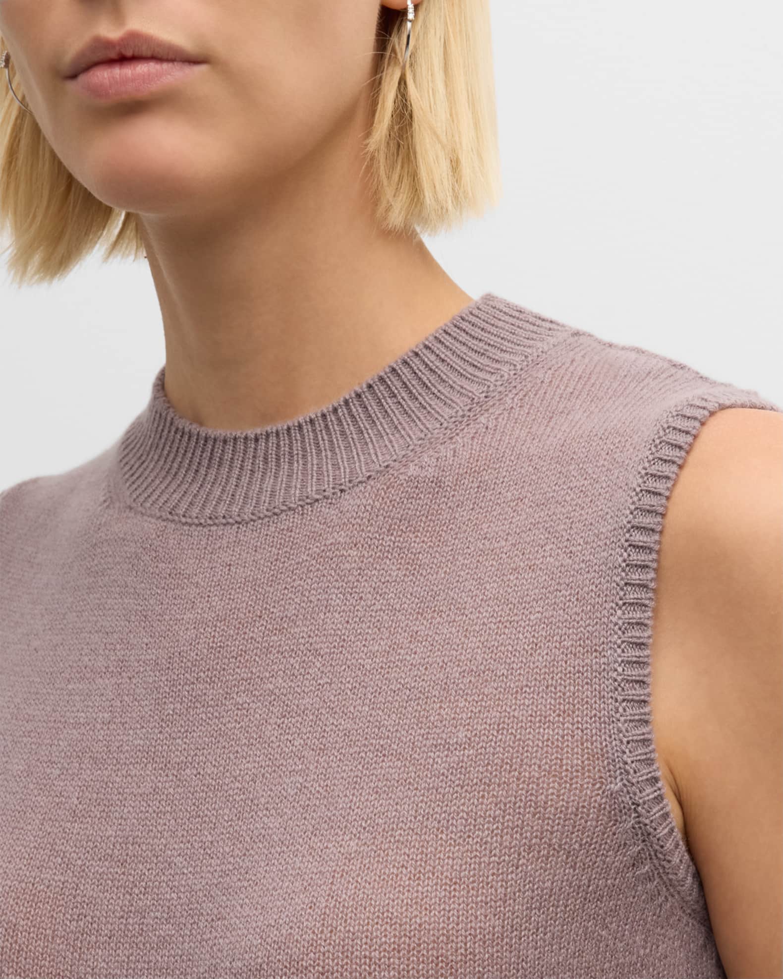 Eleventy Crewneck Cashmere Knit Tank Neiman Marcus