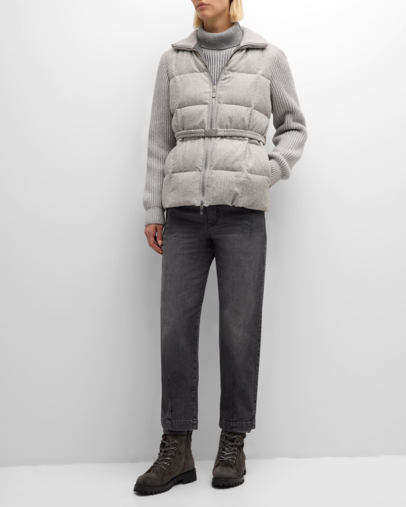 Eleventy Padded Stand-Collar Jacket | Neiman Marcus