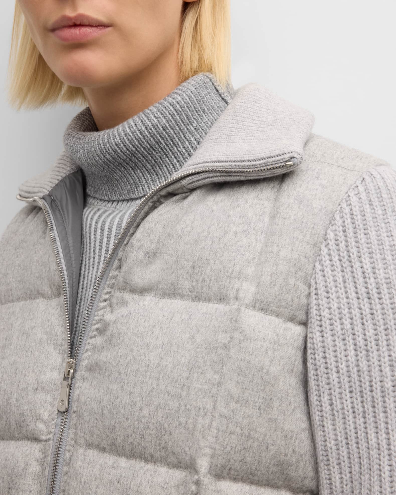 Eleventy Padded Stand-Collar Jacket | Neiman Marcus