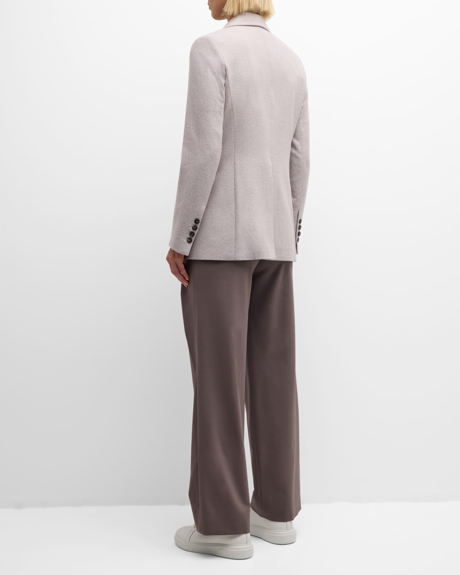 Eleventy Double-Breasted Herringbone Blazer | Neiman Marcus