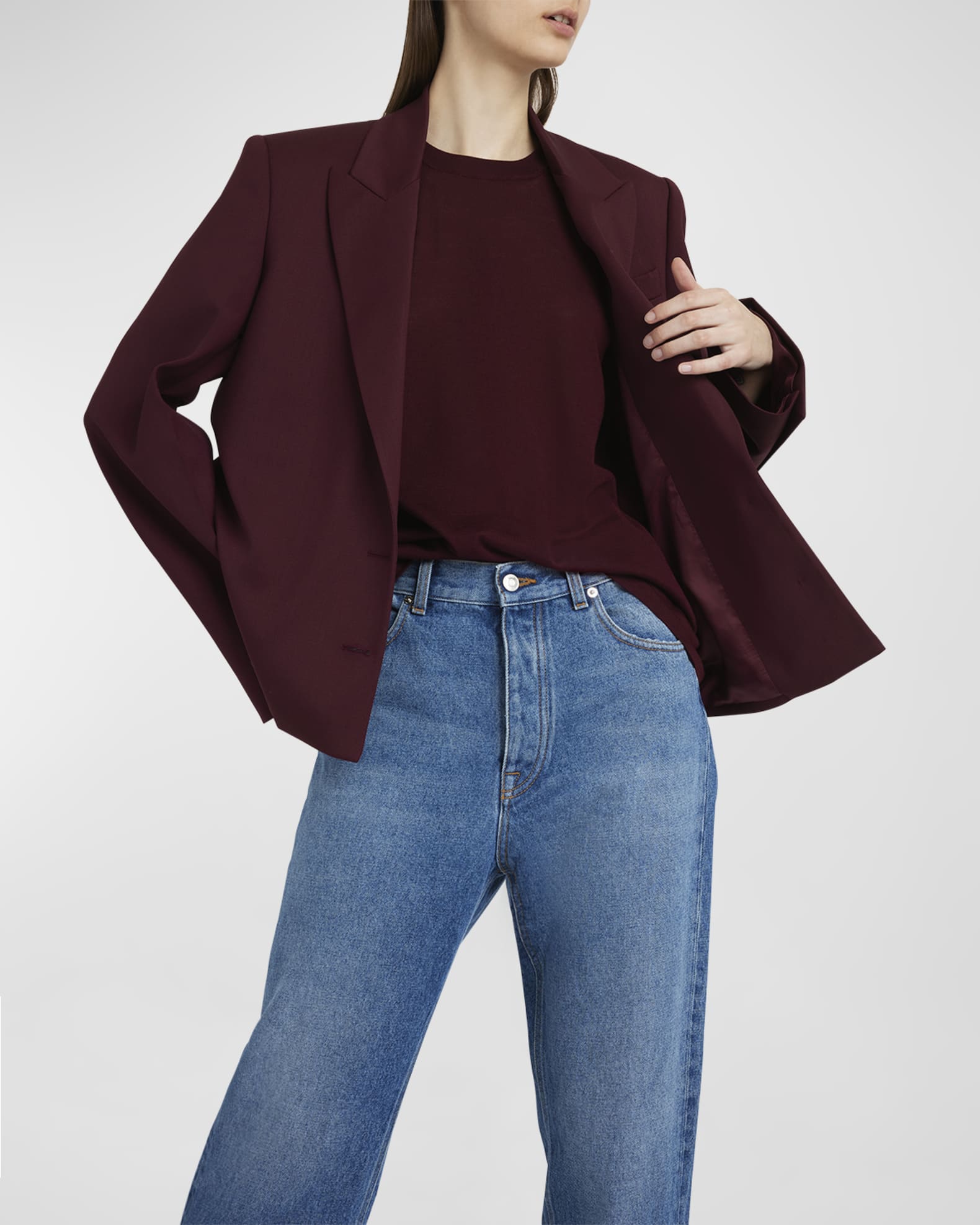 ARMARIUM Raylee Virgin Wool Blazer Jacket | Neiman Marcus