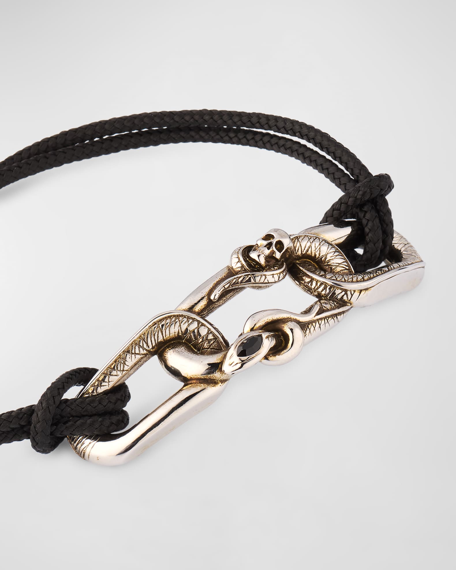 McQueen Men's Snake Friend Cord Bracelet | Neiman Marcus