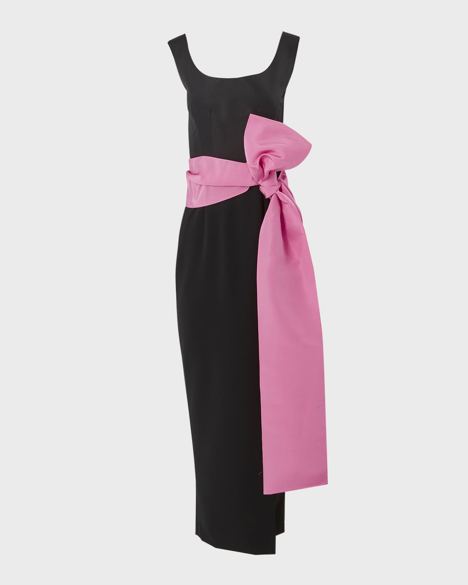 Carolina Herrera Sleeveless Bow-Sash Slit-Hem Midi Dress | Neiman Marcus