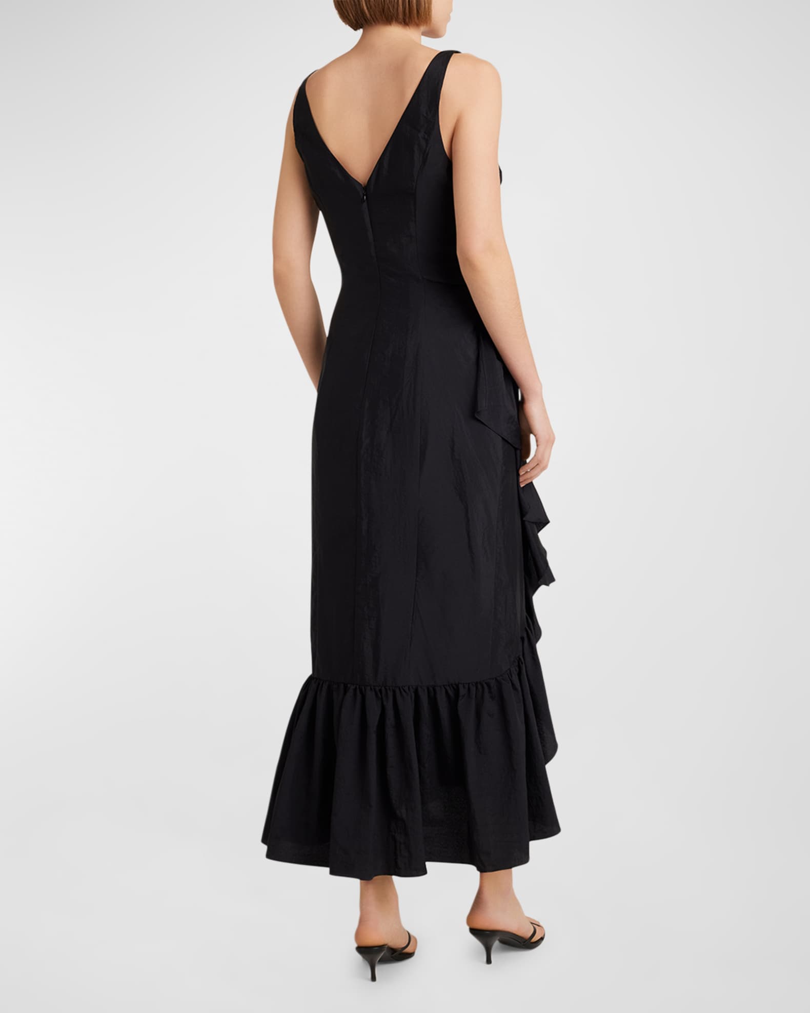Cinq a Sept Mimi Sleeveless Midi Wrap Dress | Neiman Marcus