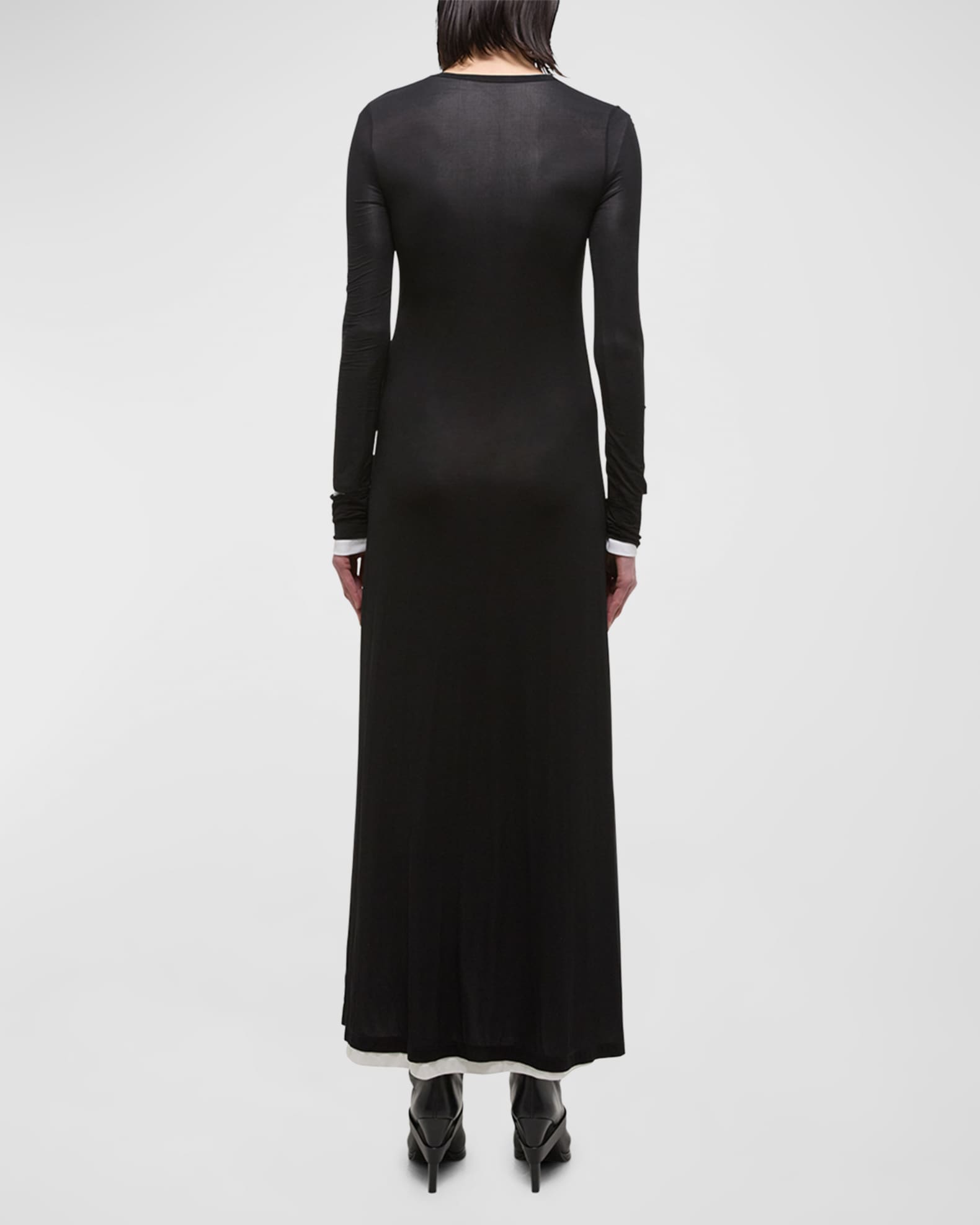 Helmut Lang Double-Layer Maxi Dress | Neiman Marcus