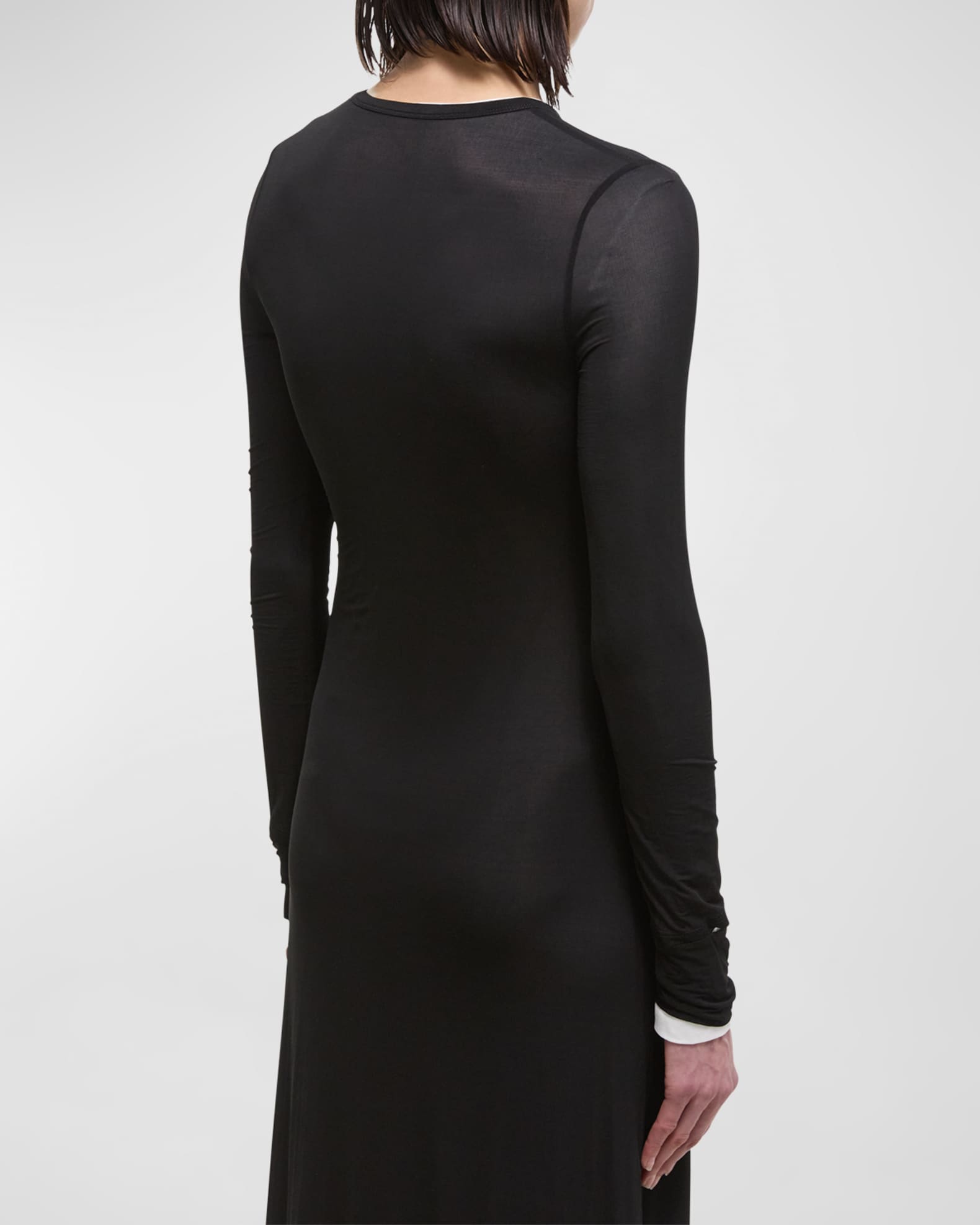 Helmut Lang Double-Layer Maxi Dress | Neiman Marcus