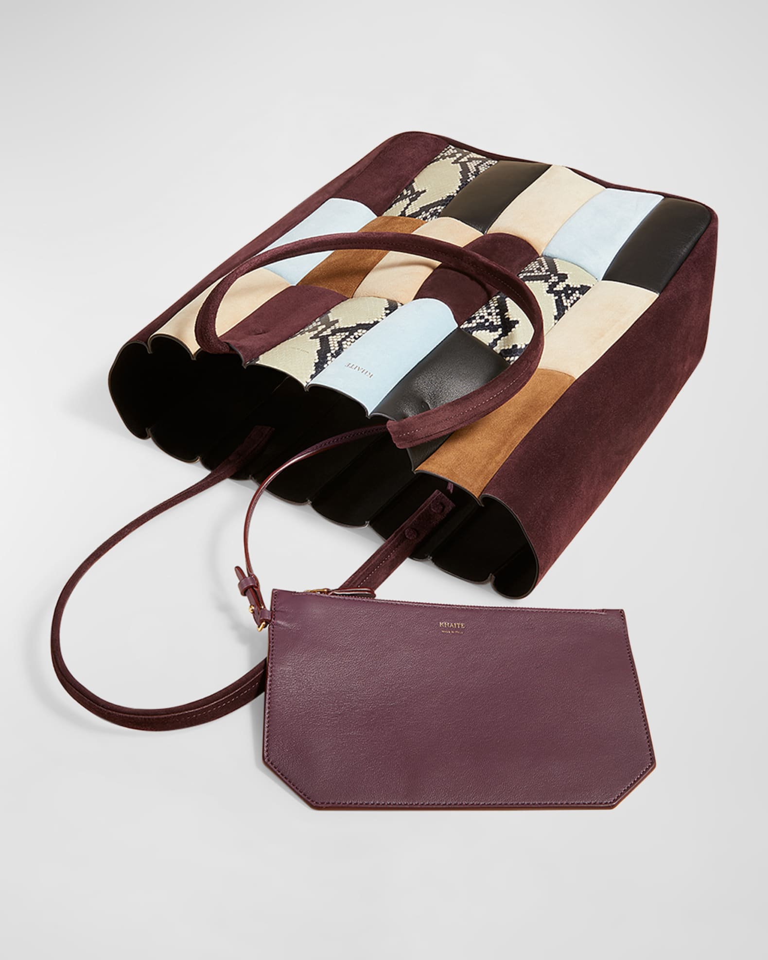 Khaite Zoe Multicolor Patchwork Leather Tote Bag | Neiman Marcus